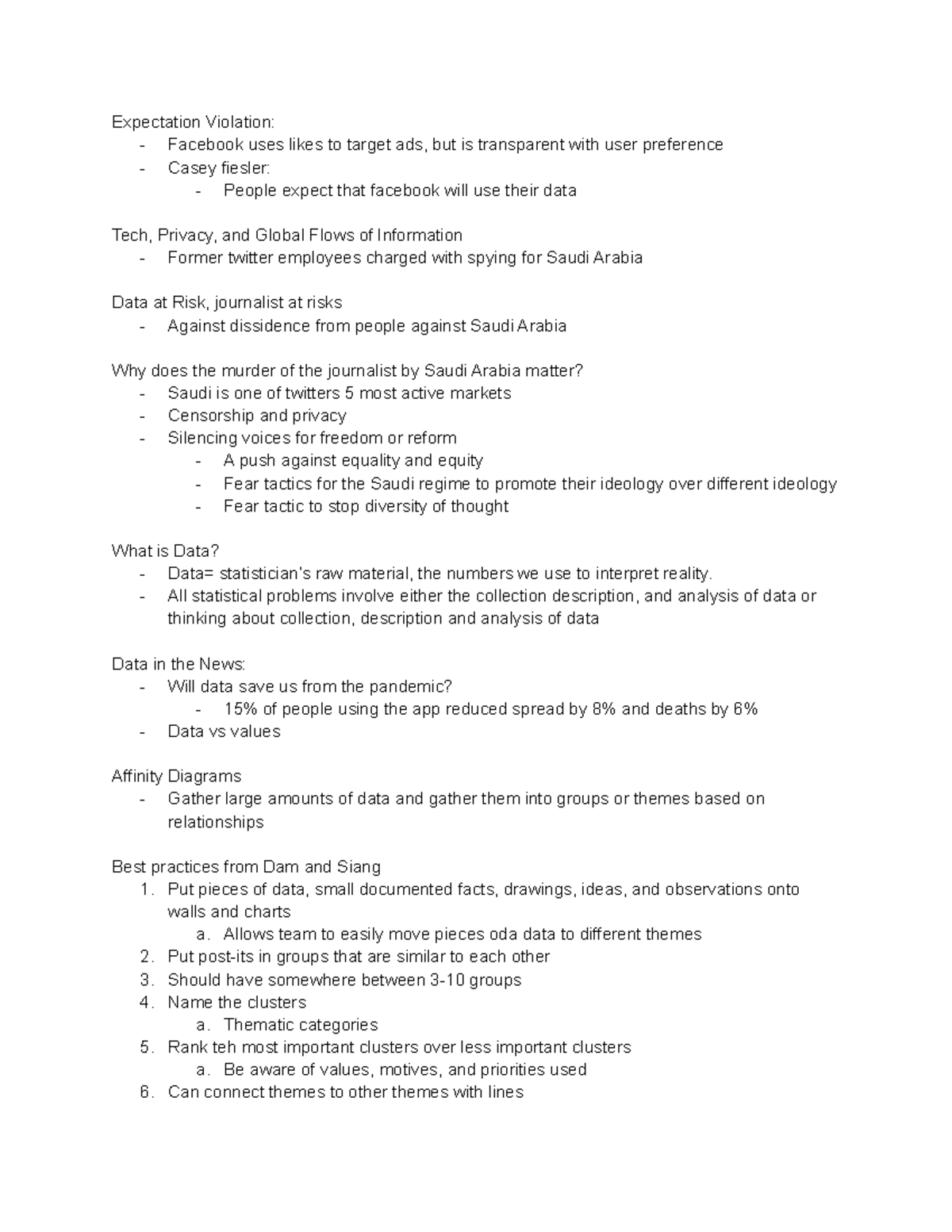 Tech and Privacy - Samira Rajabi - Expectation Violation: - Facebook ...