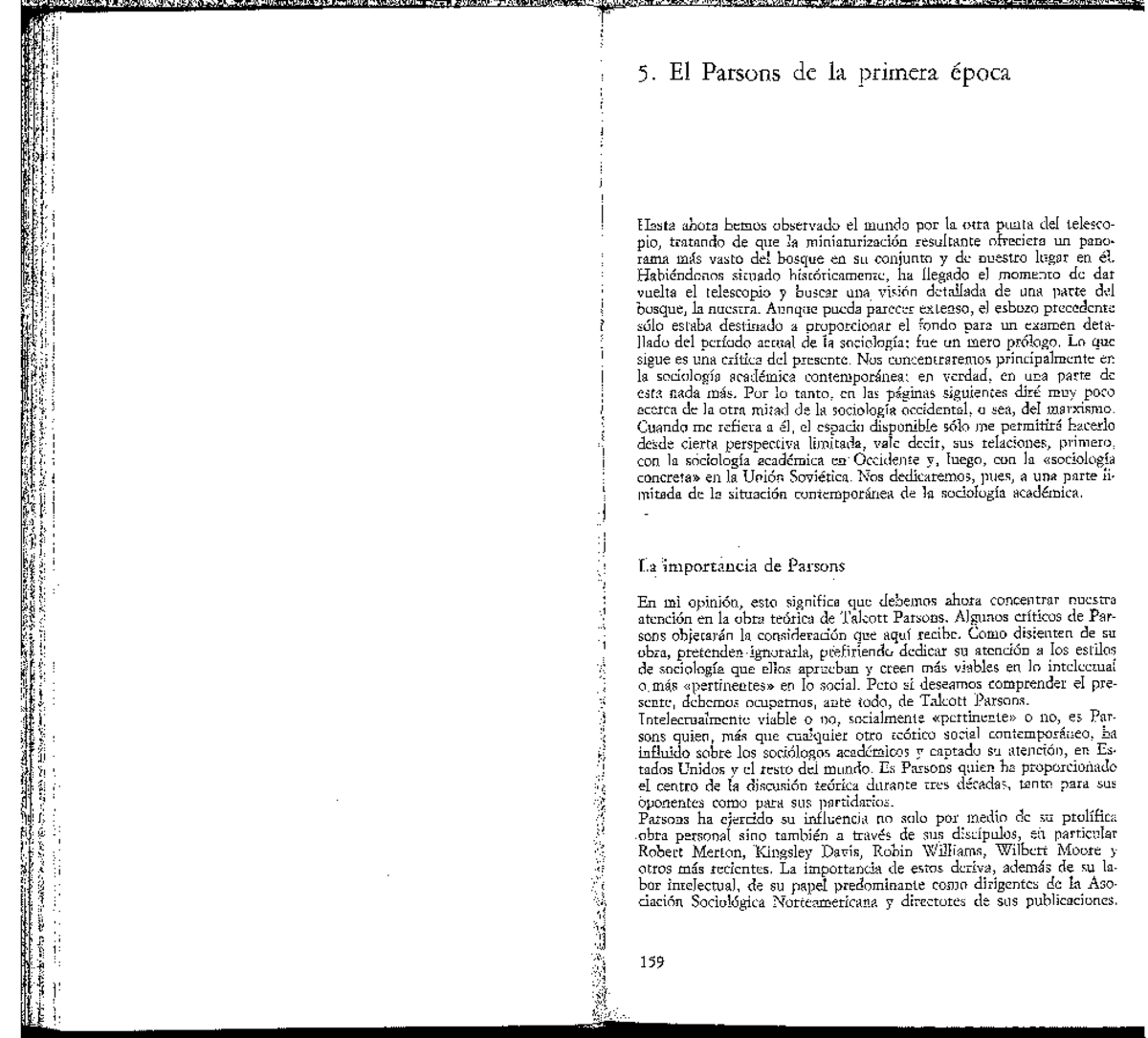 Gouldner - La crisis de la sociología occidental - 5. El Parsons de la ...