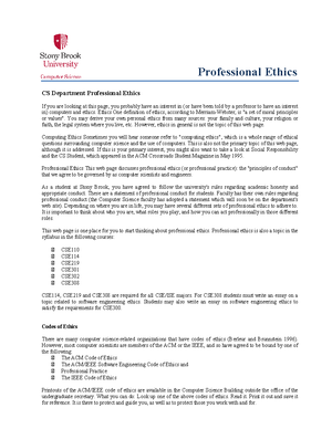 CSE 101 Computer Science Principles - CSE 101: Computer Science Principles Stony Brook ...