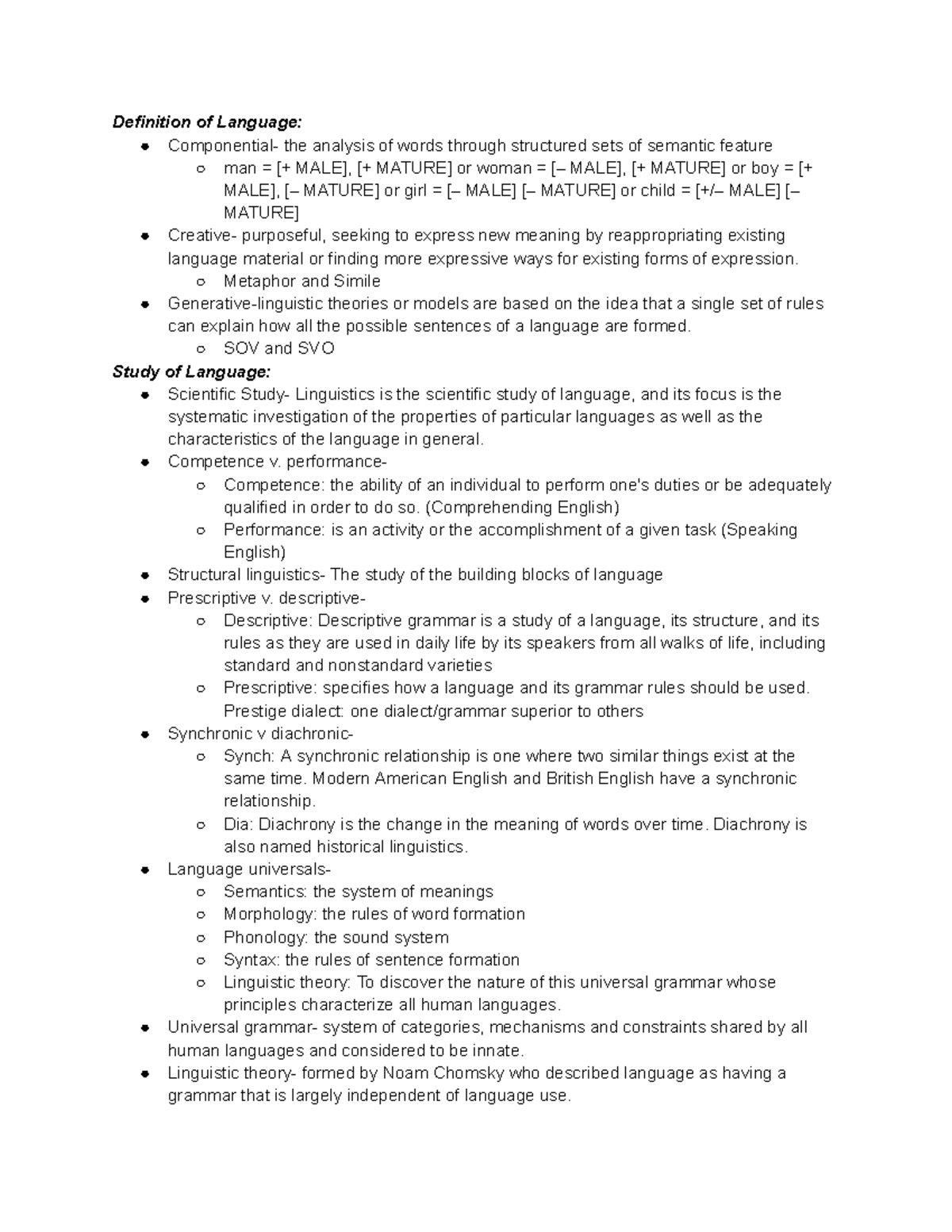 Definition Of Language And Study Of Language Definition Of Language