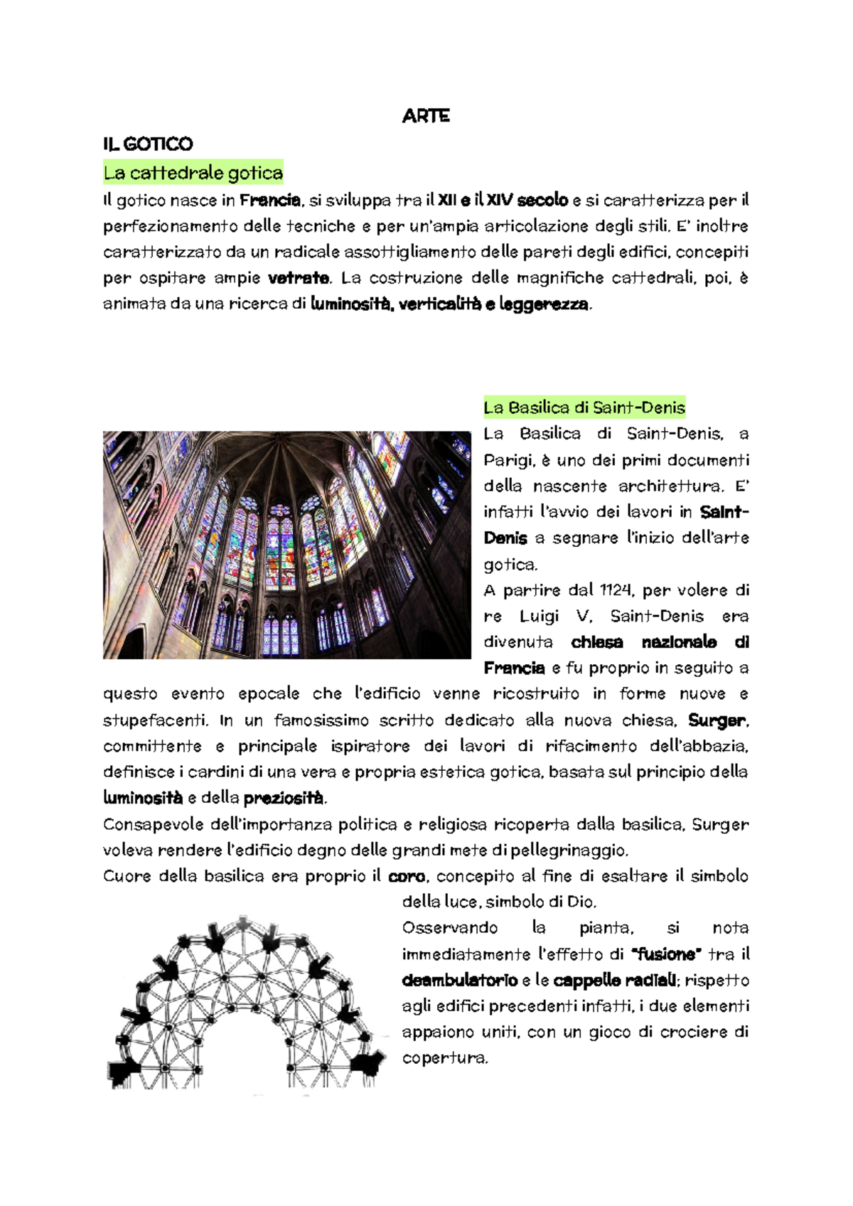 ARTE- Il gotico - ARTE IL GOTICO La cattedrale gotica Il gotico nasce ...