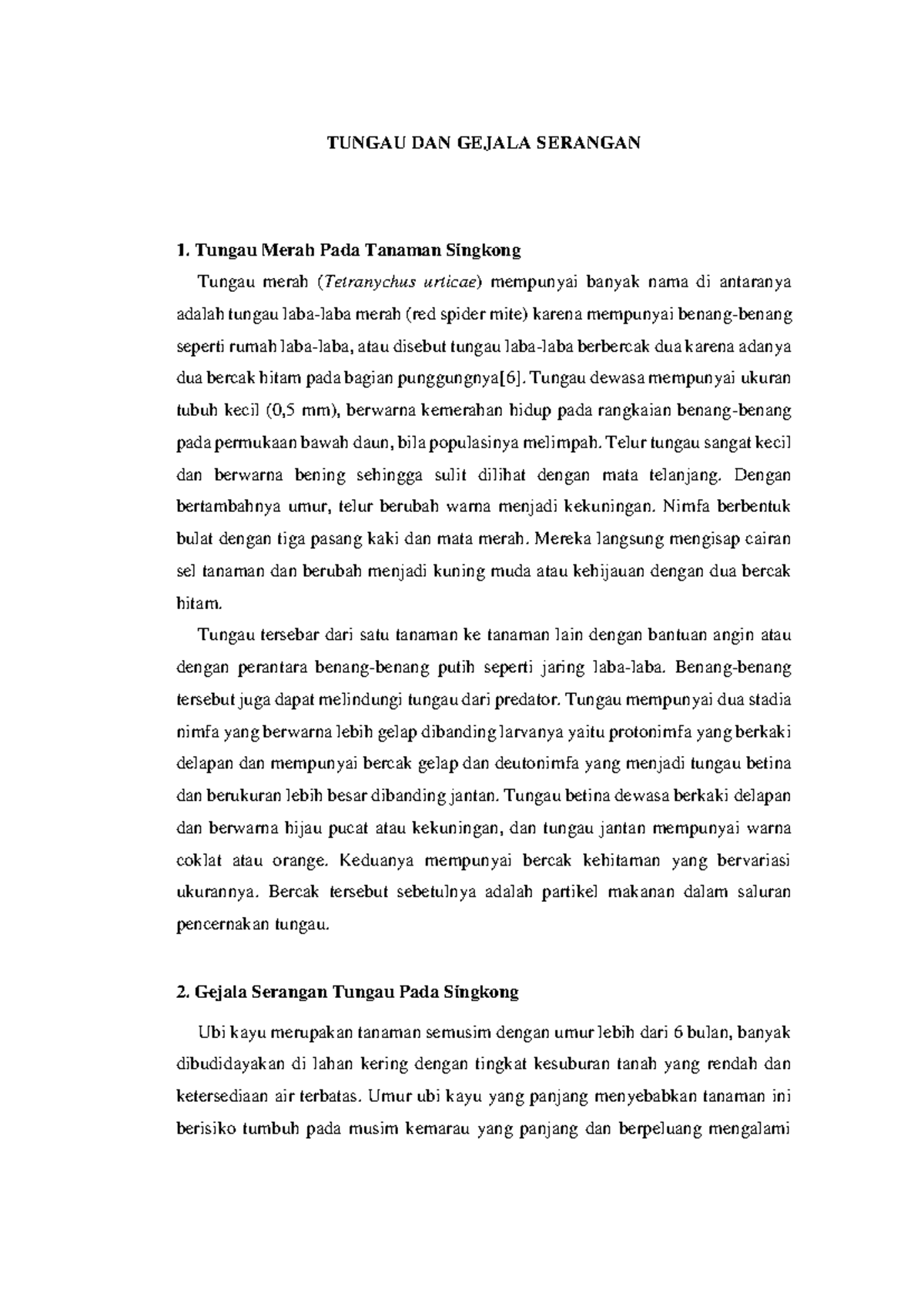 Tungau DAN Gejala Serangan - TUNGAU DAN GEJALA SERANGAN Tungau Merah ...