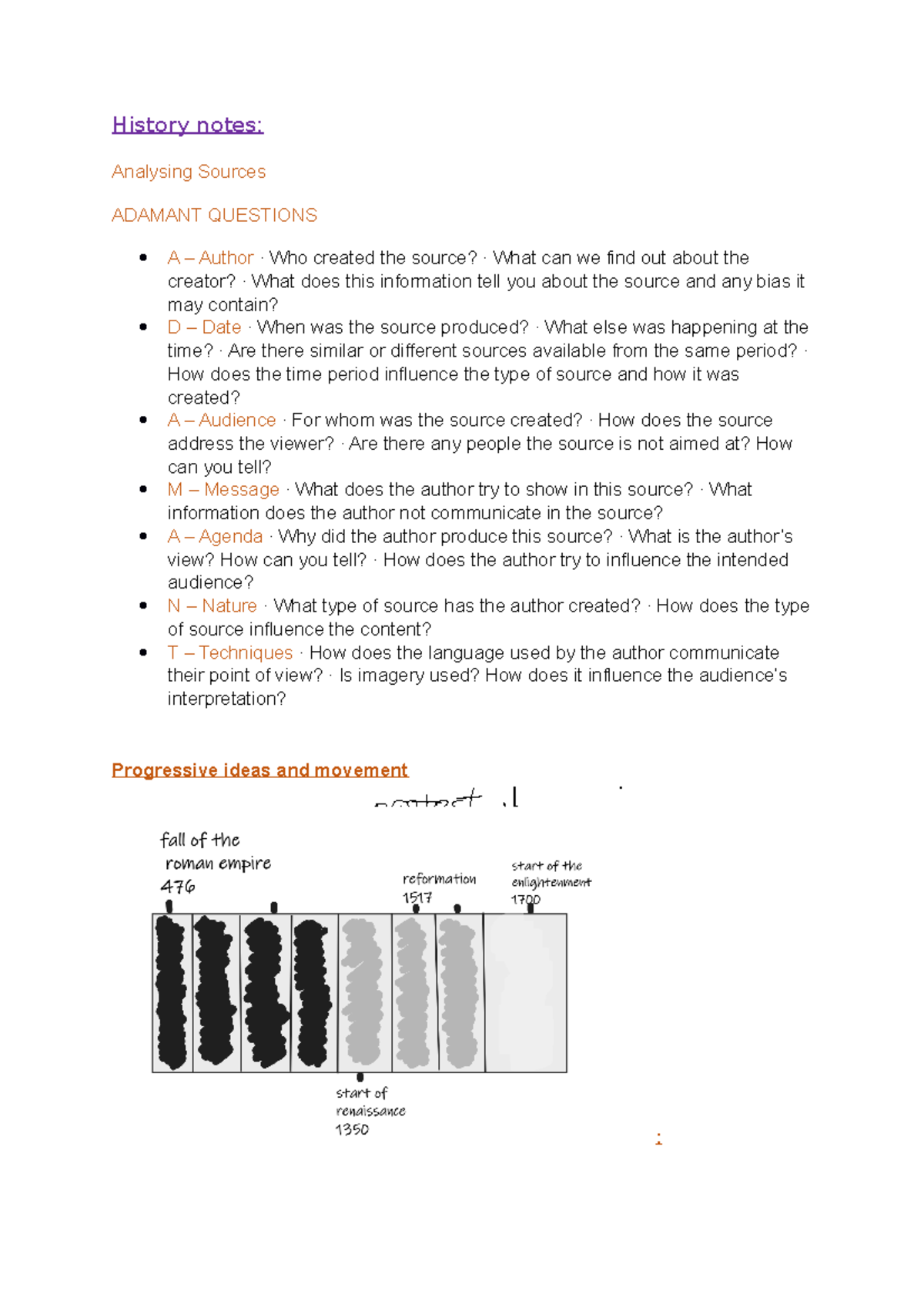 YR 9 TRM 2 Hist notes ( WWI,II, China ) - History notes: Analysing ...
