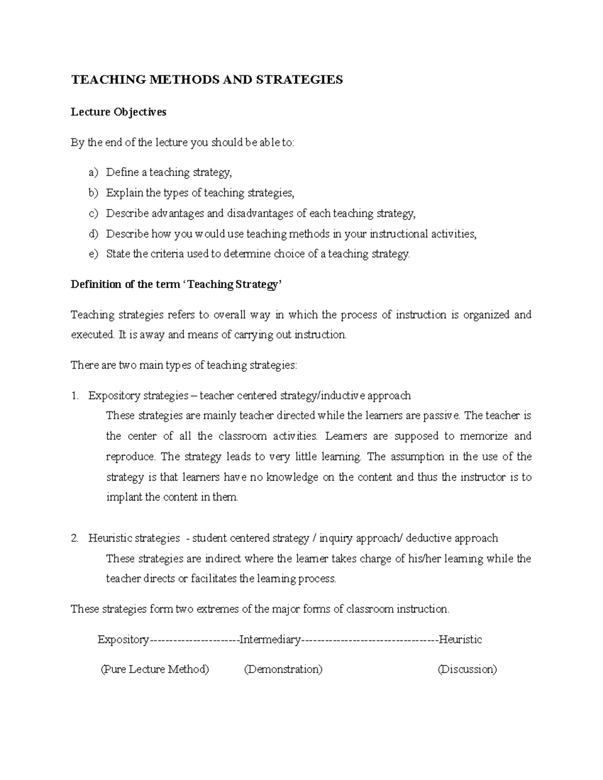 4 Teaching Methods AND Strategies - TEACHING METHODS AND STRATEGIES ...