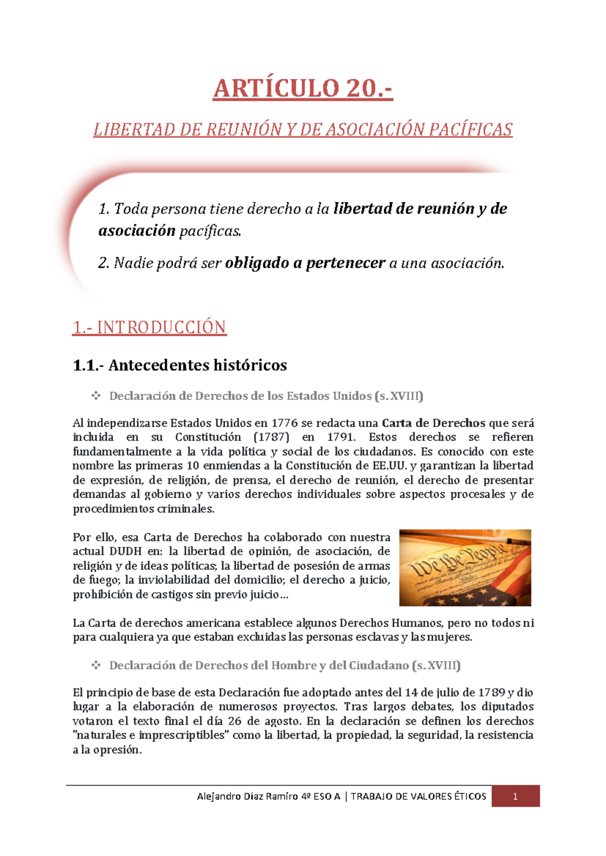 Art 20 derechos humanos - ARTÍCULO 20.- LIBERTAD DE REUNIÓN Y DE ...