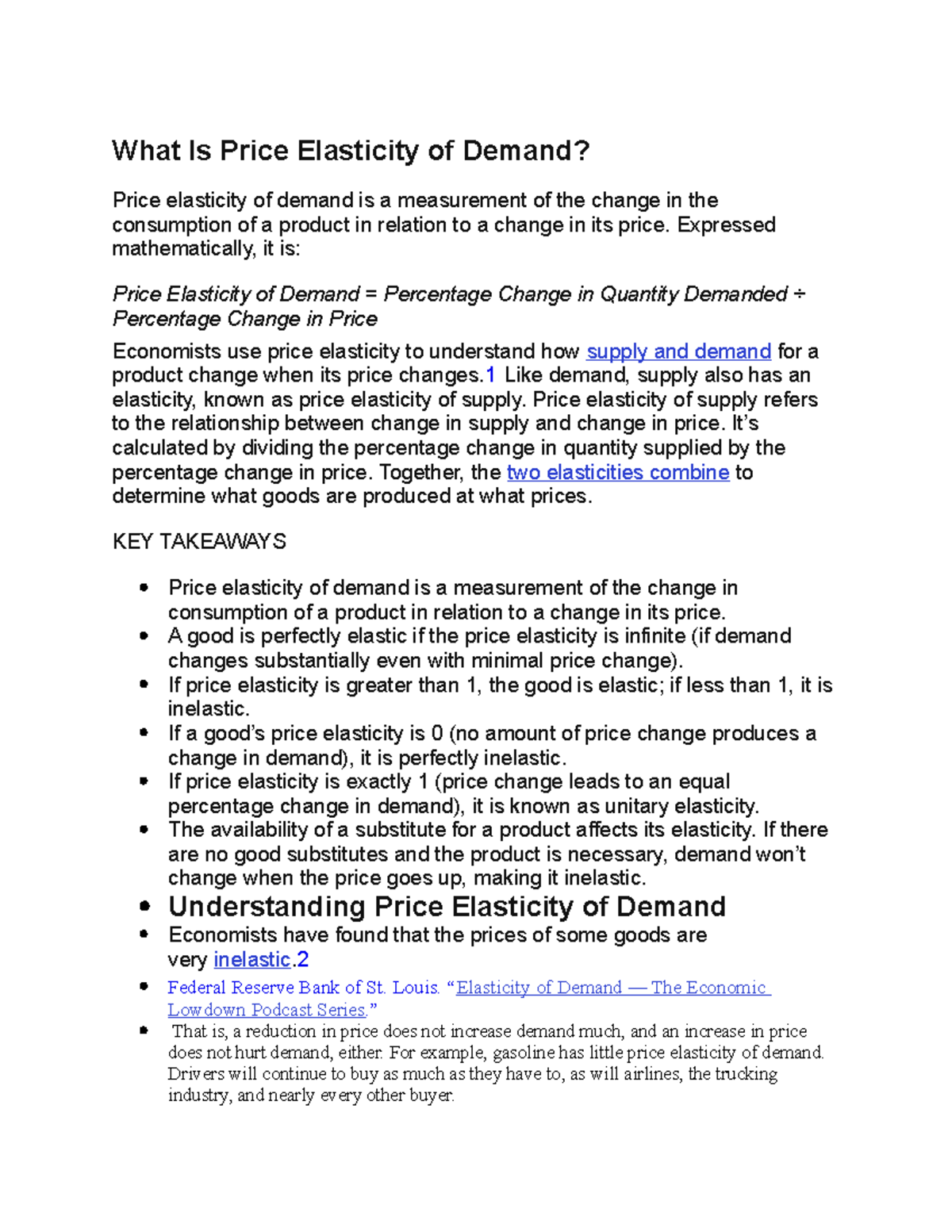 Price Elasticity of Demand - What Is Price Elasticity of Demand? Price ...