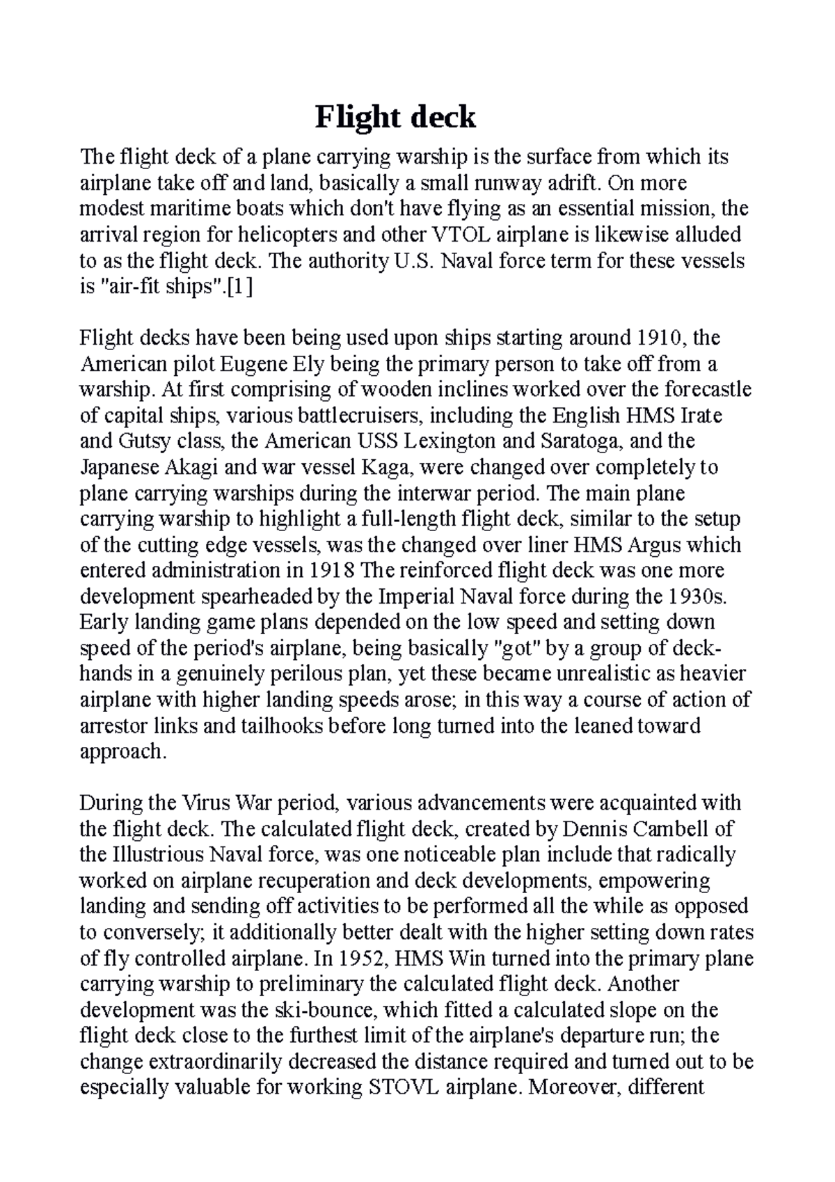 Flight deck - Yazar - Flight deck The flight deck of a plane carrying ...