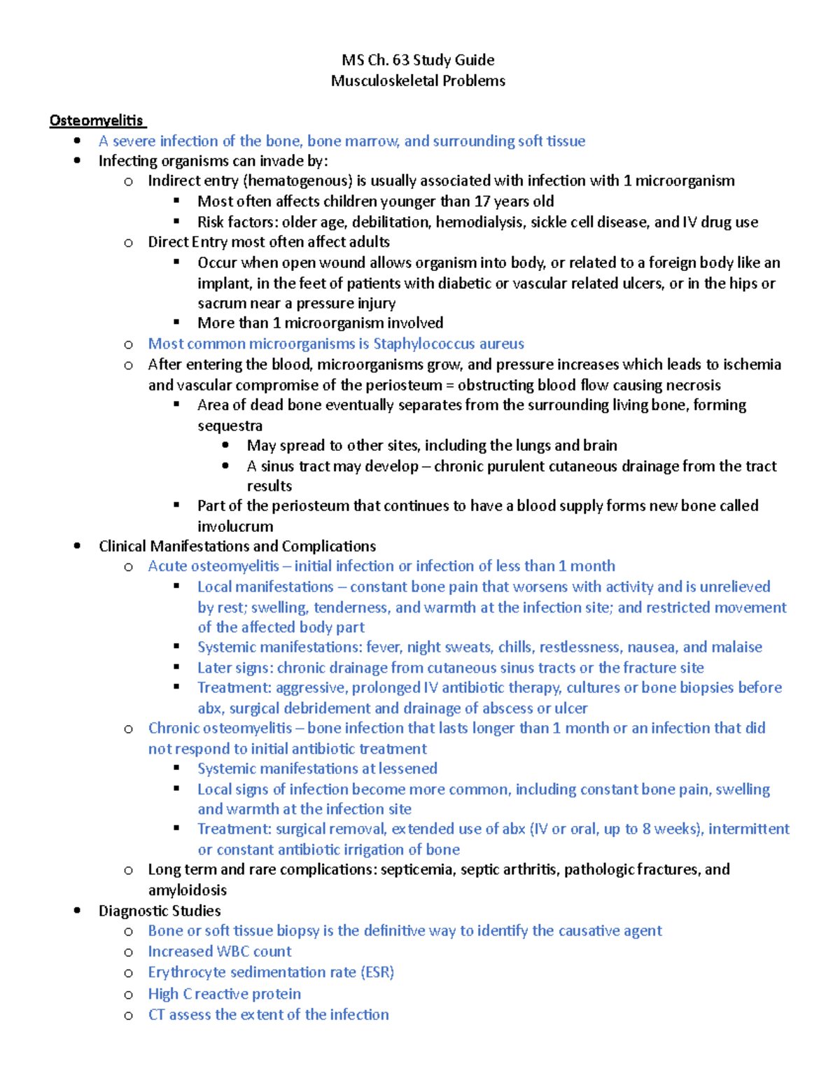 MS Ch. 63 Study Guide - med surg - MS Ch. 63 Study Guide ...