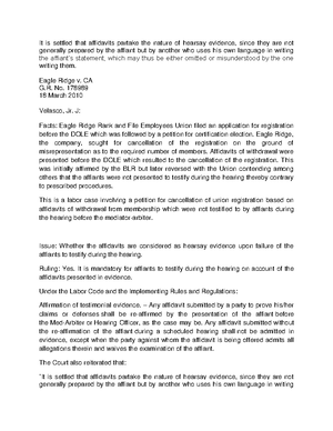 Evidence case digests - Exception to Marital Disqualification Rule ...