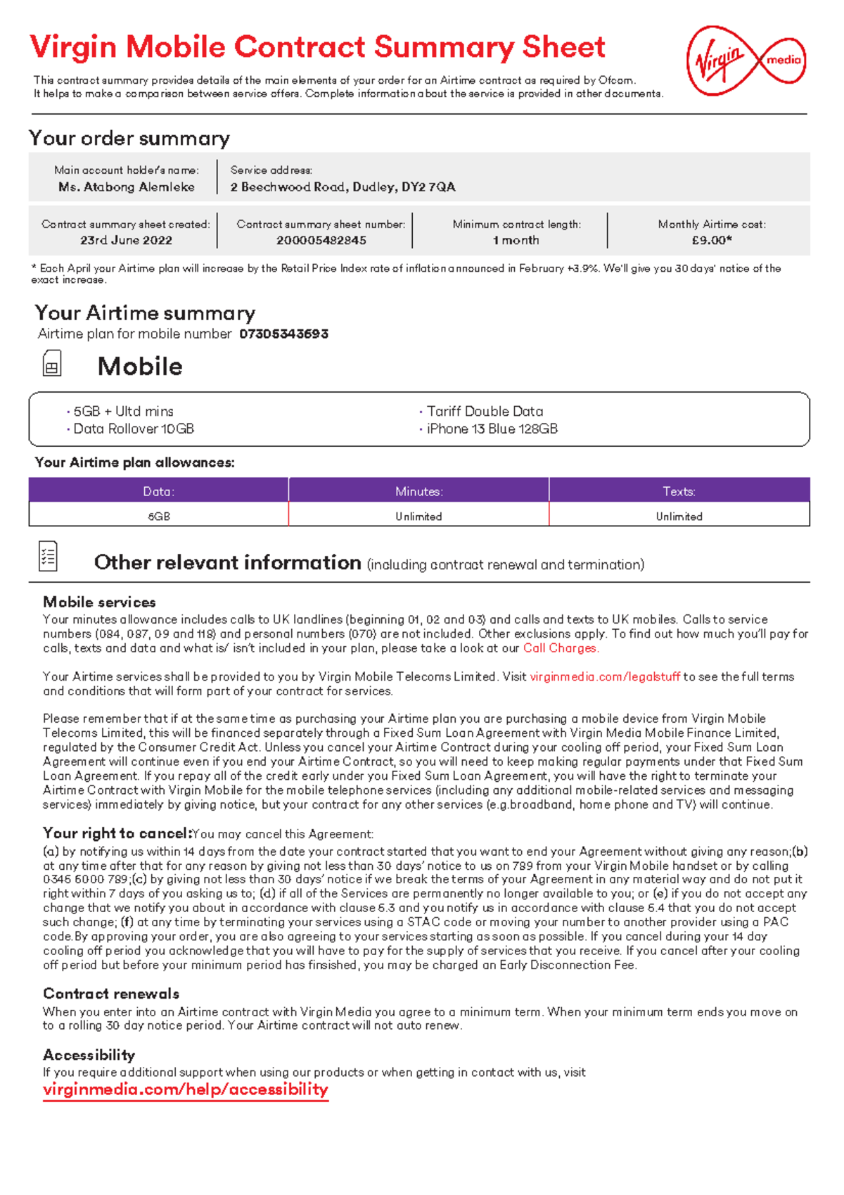 CSS2000 05482845 - i just want free documentation - Virgin Mobile ...