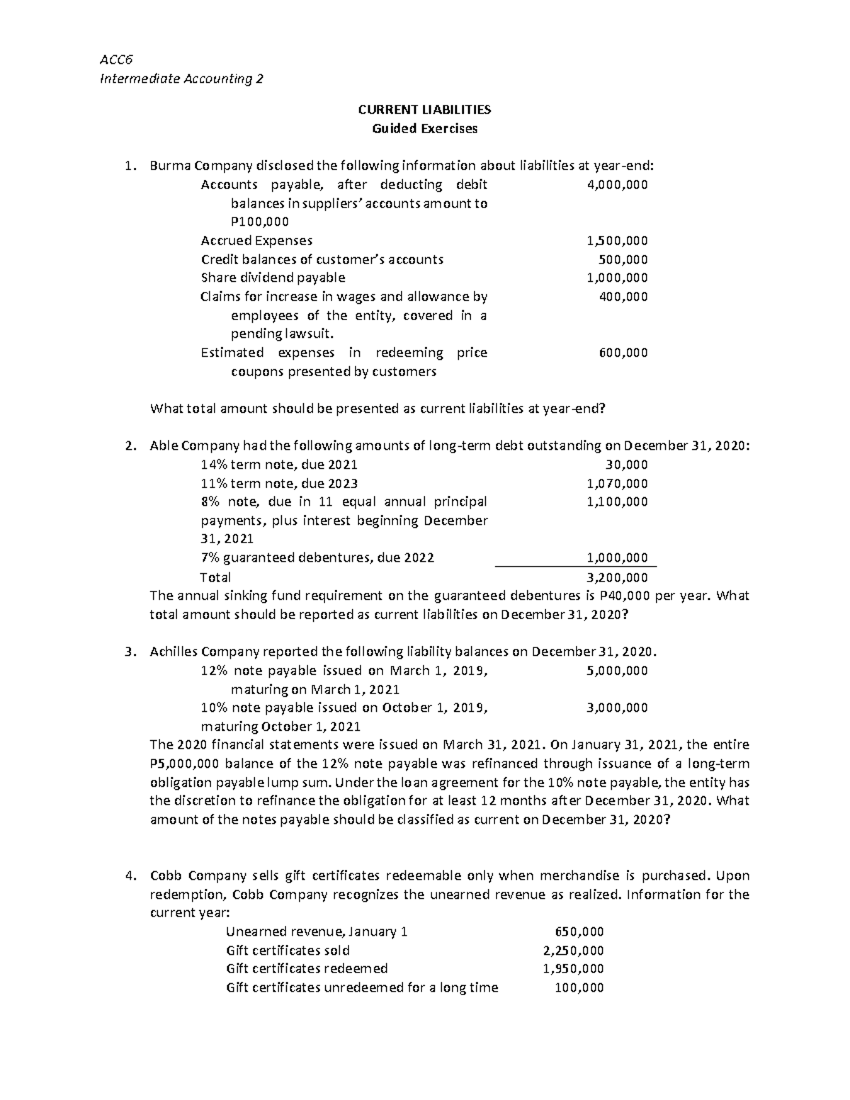 Guided Exercises 1 - Current Liabilities - ACC Intermediate Accounting ...