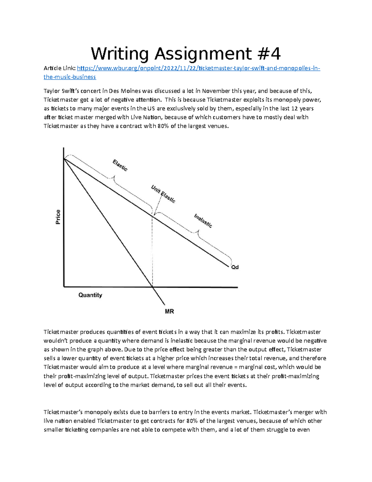 DPatel Writing assignment 4 - Writing Assignment Article Link: - Studocu