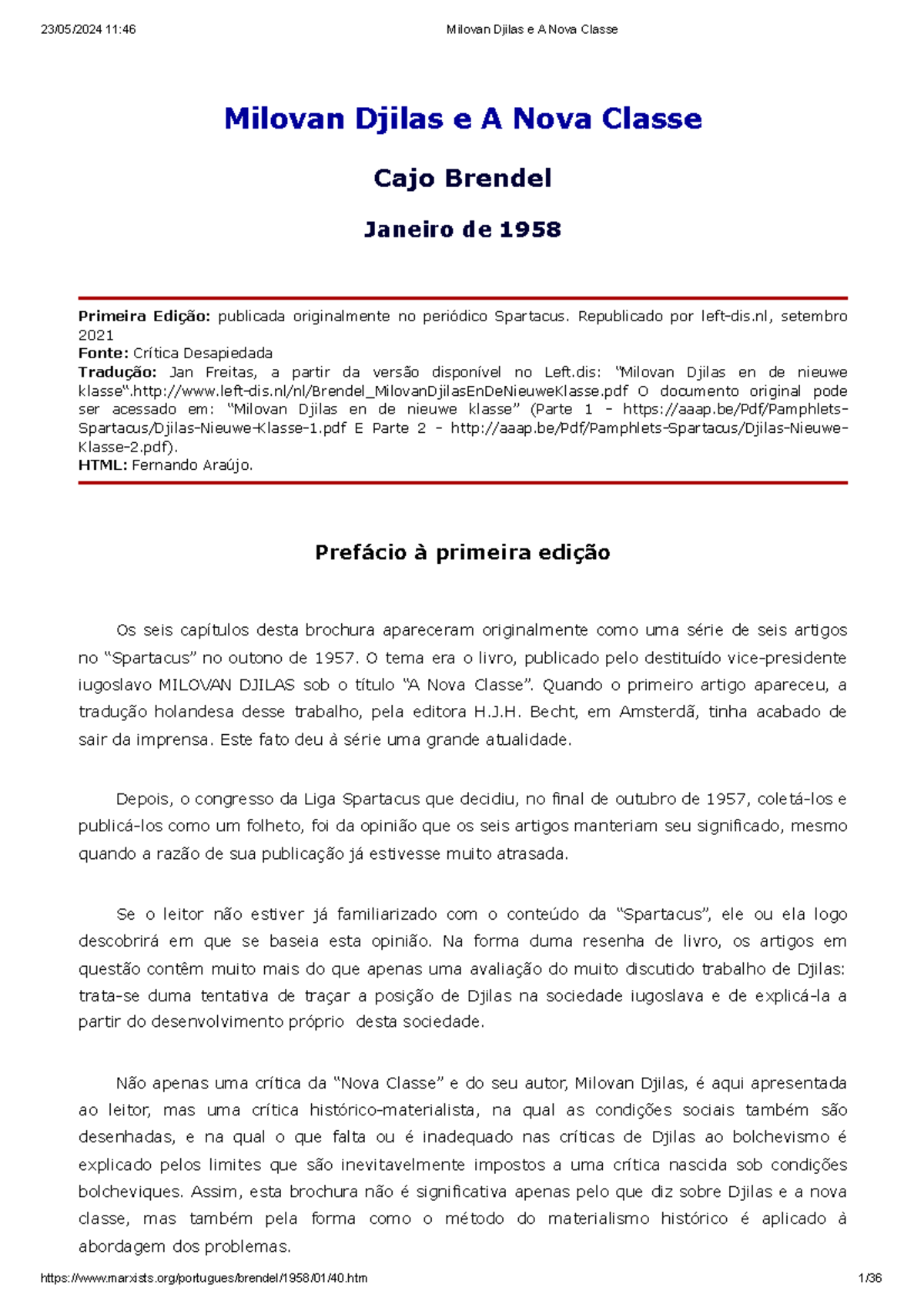 Milovan Djilas e A Nova Classe - Republicado por left-dis, setembro ...