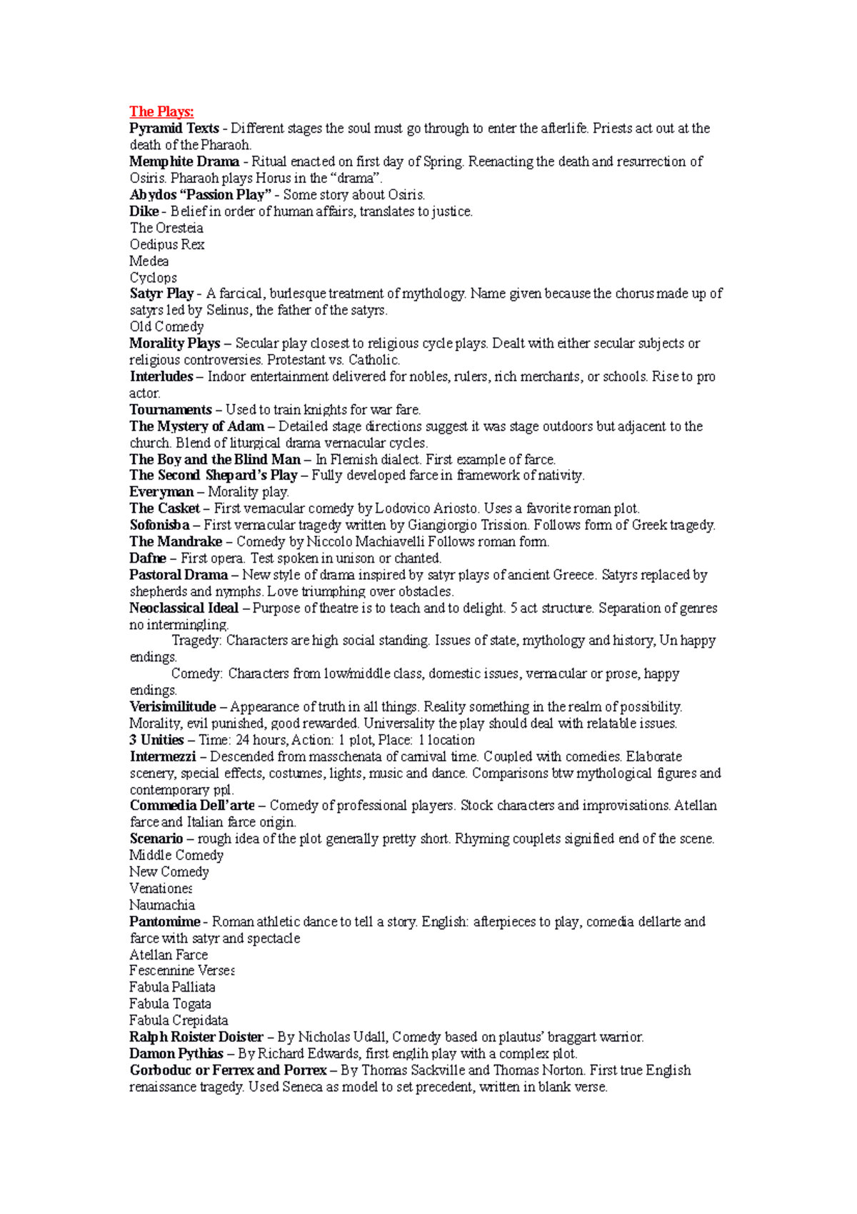 History of theatre - the plays - The Plays: Pyramid Texts - Different ...