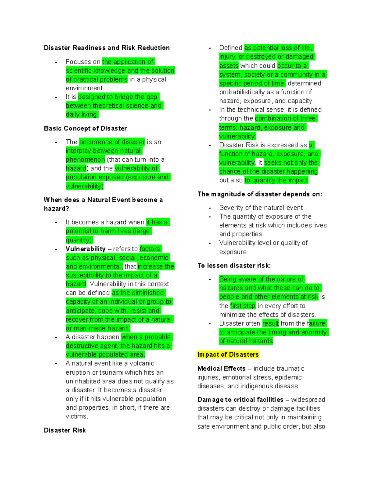 Disaster Readiness and Risk Reduction (Quarter 3) - Disaster Readiness ...