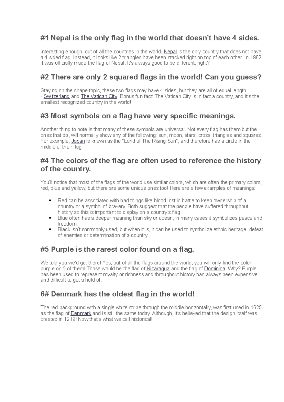 1 Nepal is the only flag in the world that doesn - Interesting enough ...