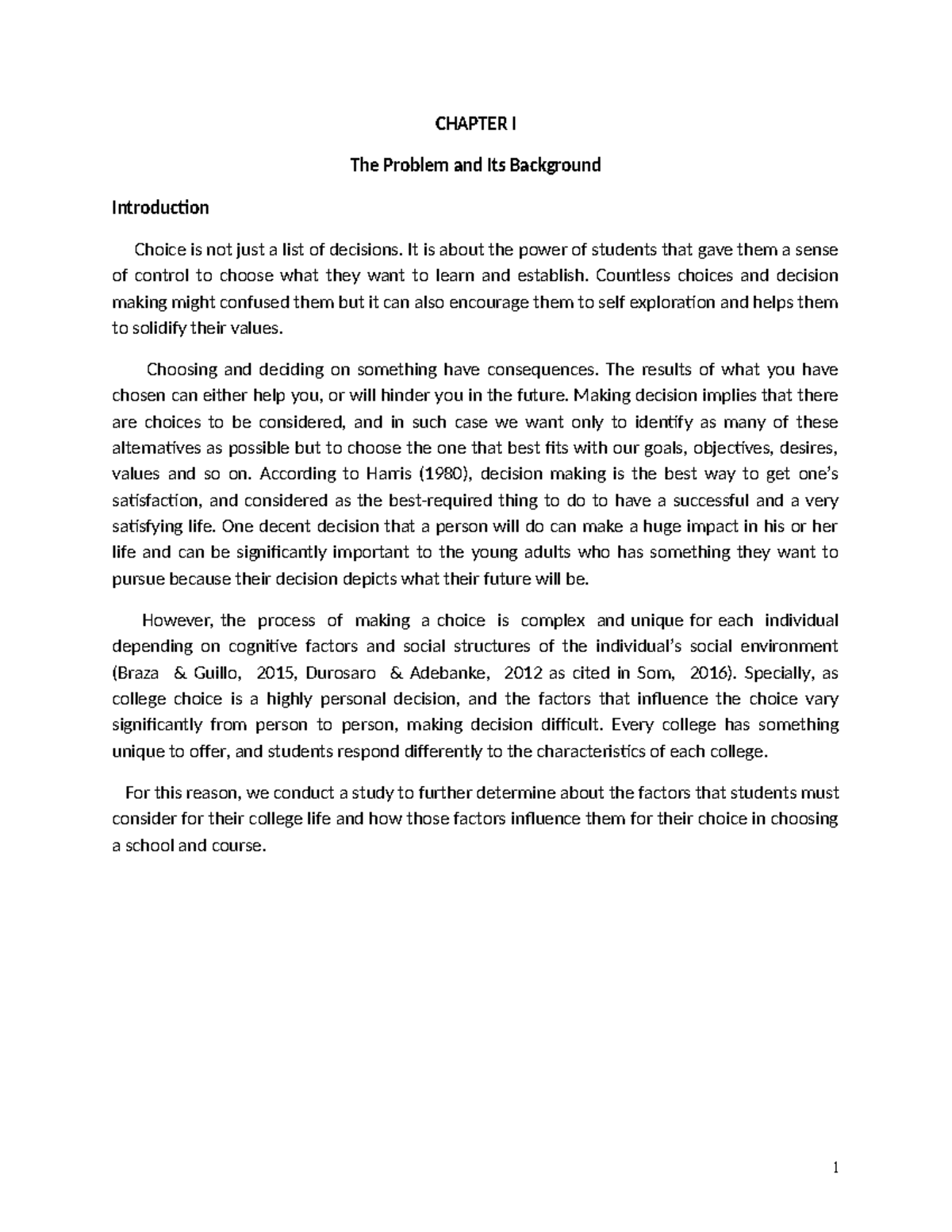 Research paper sample Chapter- 1TO5 - CHAPTER I The Problem and Its ...