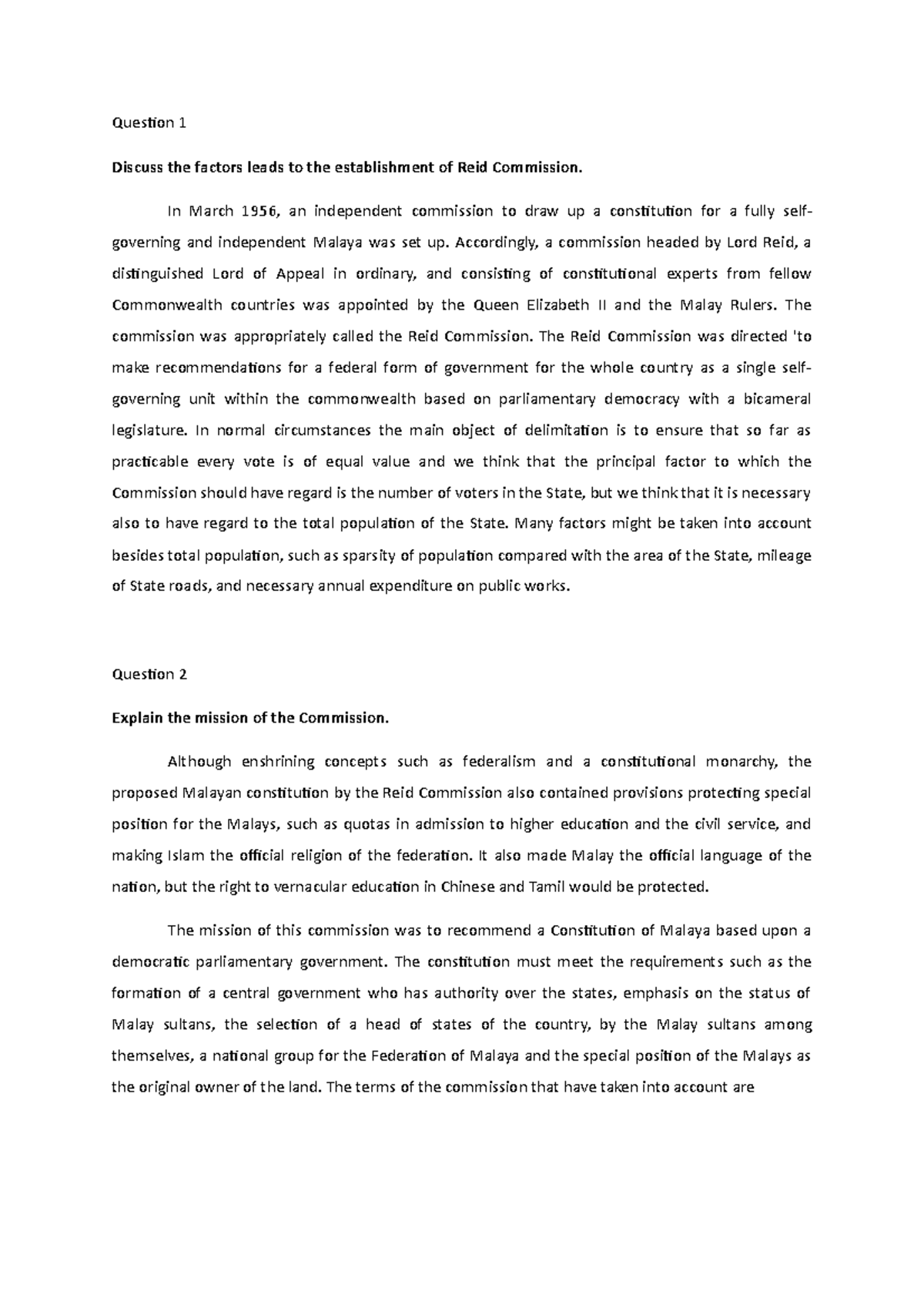 Tutorial 3 Consti - Question 1 Discuss the factors leads to the ...