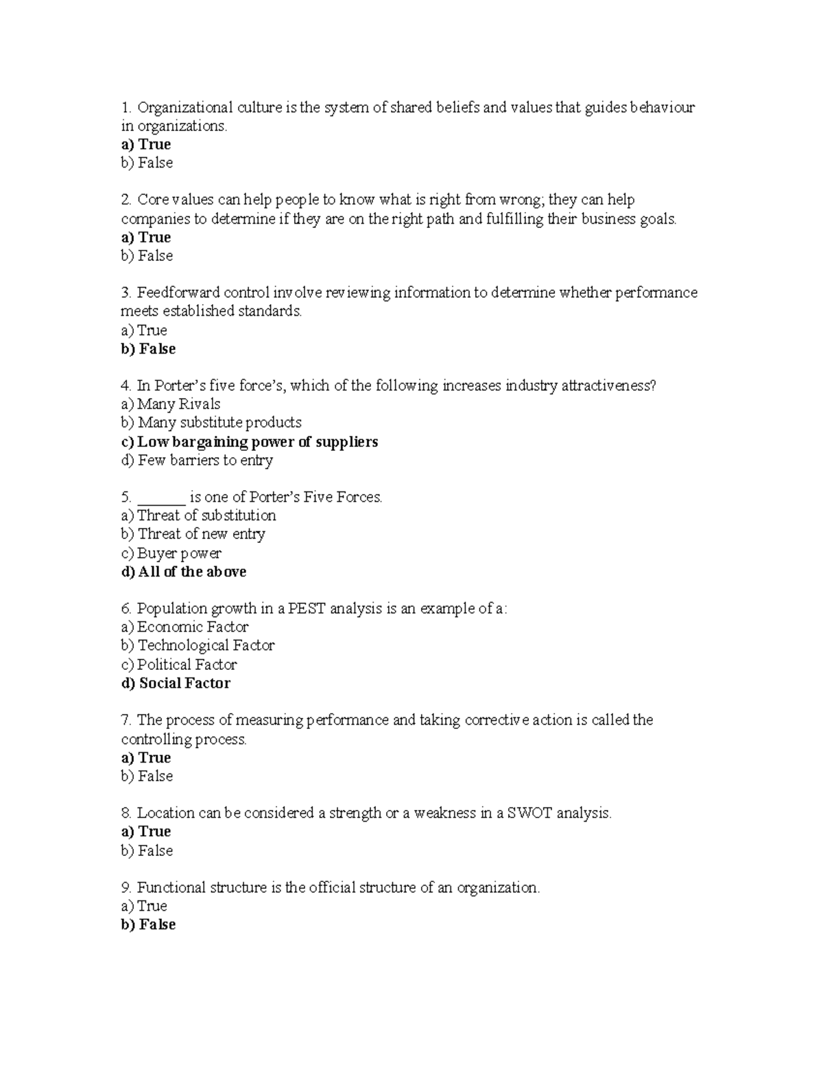 Unit 4 student made review qs day 2 - Organizational culture is the ...