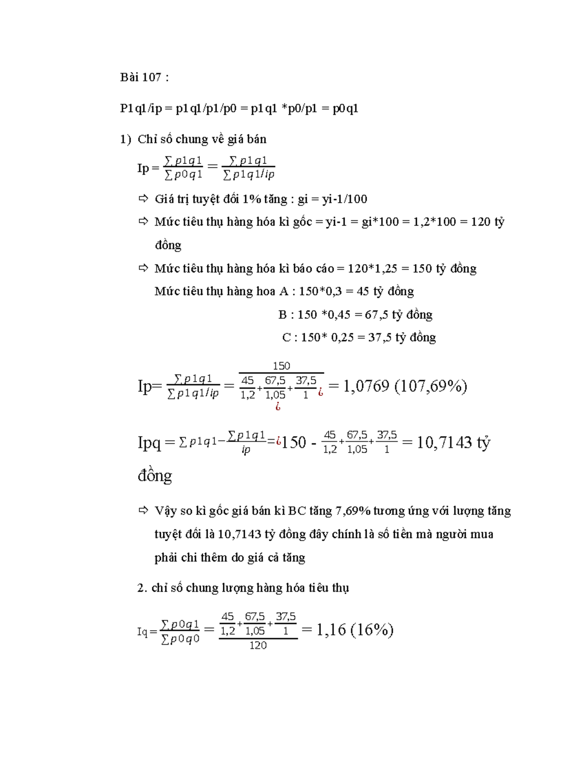 Chữa-sbt - bài tập - Bài 107 : P1q1/ip = p1q1/p1/p0 = p1q1 *p0/p1 = p0q ...