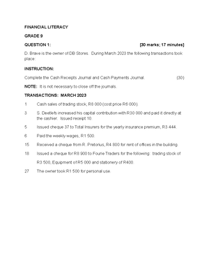11 ACC TASK 5 CASE Study QP AB TERM 3 2022 - ALEXANDER ROAD HIGH SCHOOL ...