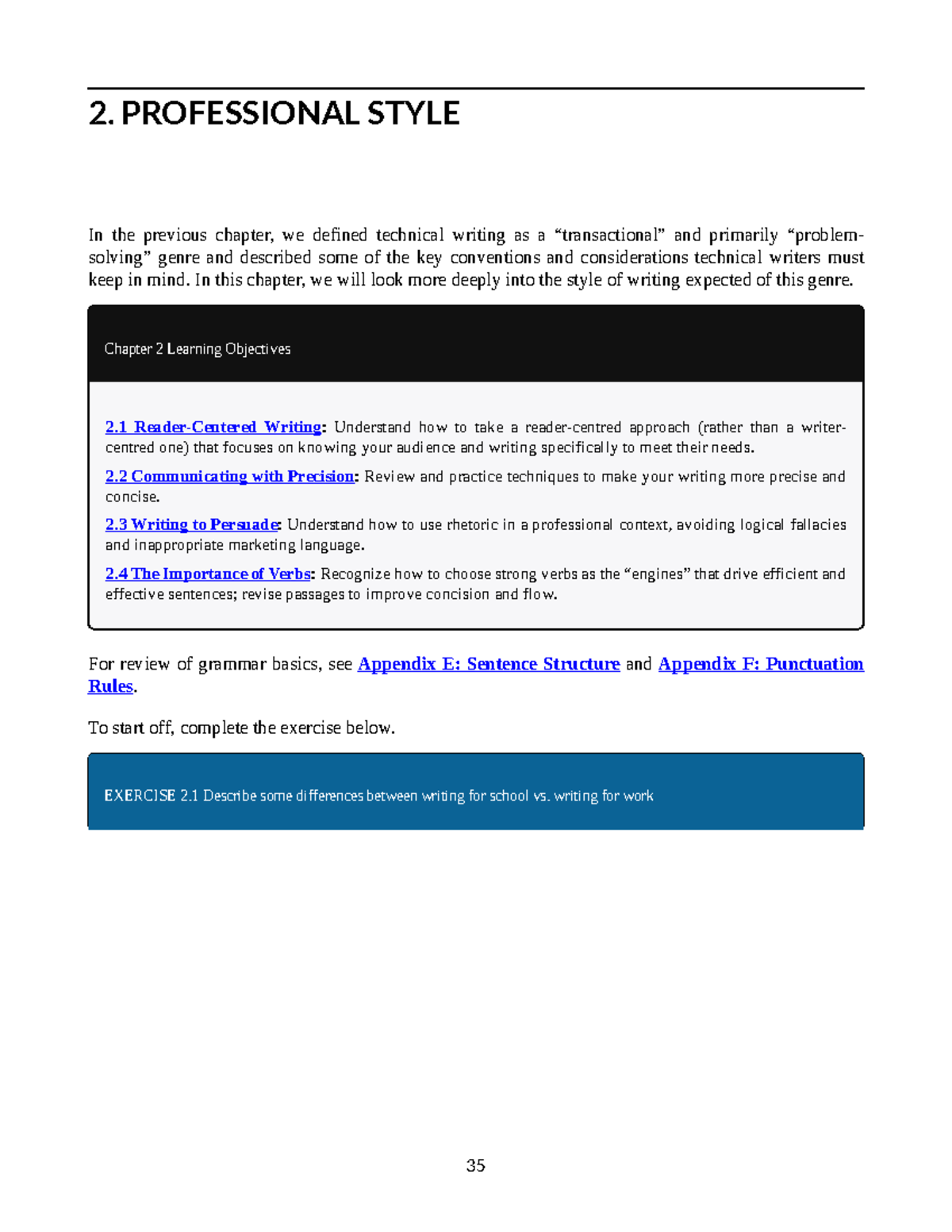 Technical Writing Essentials ch2 - 2. PROFESSIONAL STYLE In the ...