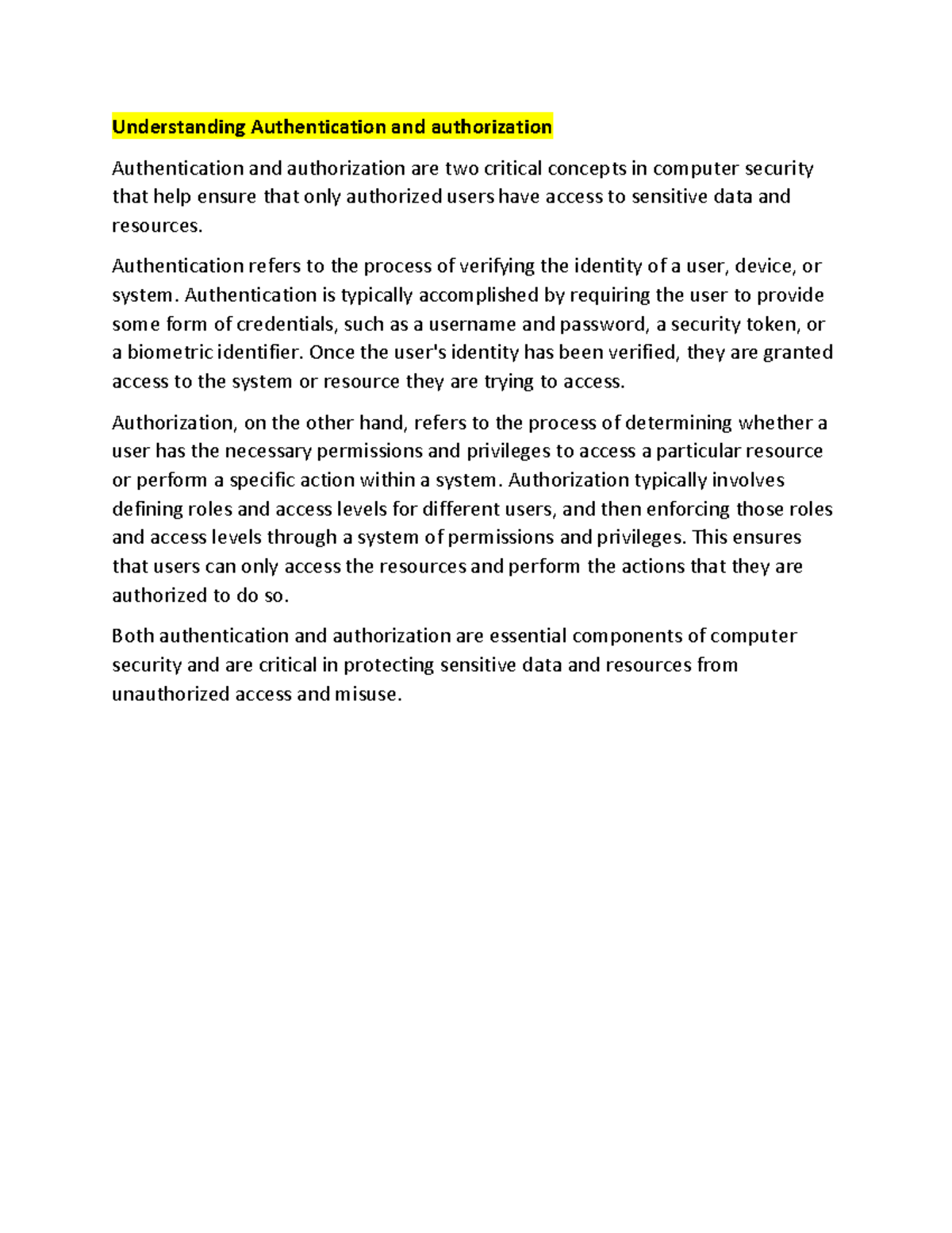 11.4 (58) - John - Understanding Authentication and authorization Authentication and ...