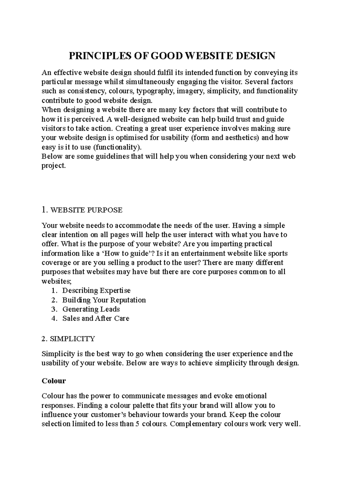 Web Designing unit-1 - ishihdihdihwisdhishdi - PRINCIPLES OF GOOD ...