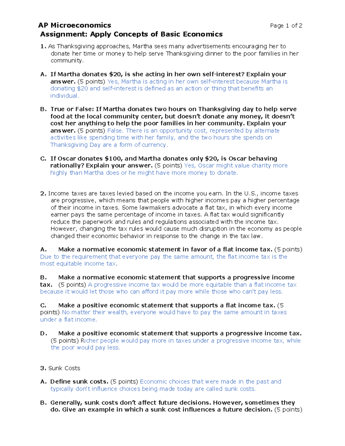 2.1.5 Practice Apply Concepts of Basic Economics - AP Microeconomics ...