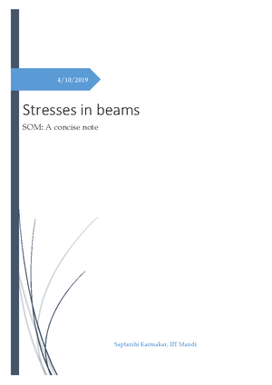 Deflection of beams - My own notes - 8/19/ Deflection of Beams SOM: A ...