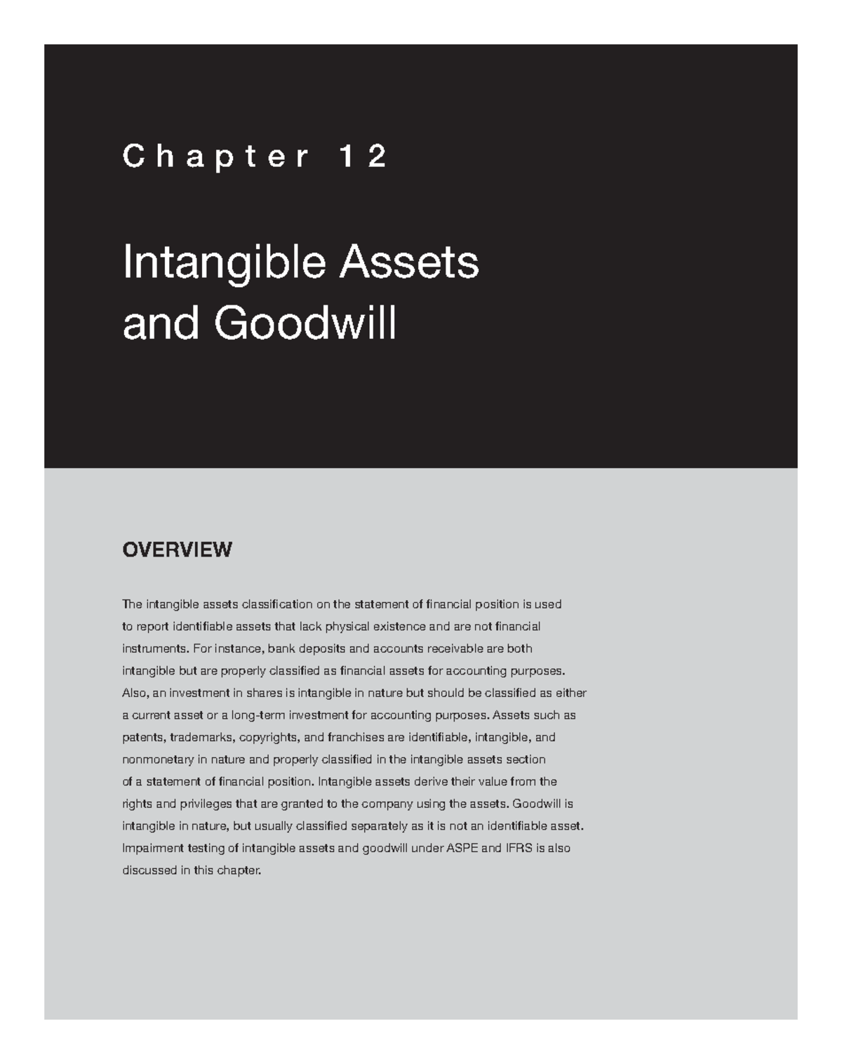 C12 Goodwill & Intangibles - Chapter 12 Intangible Assets and Goodwill ...