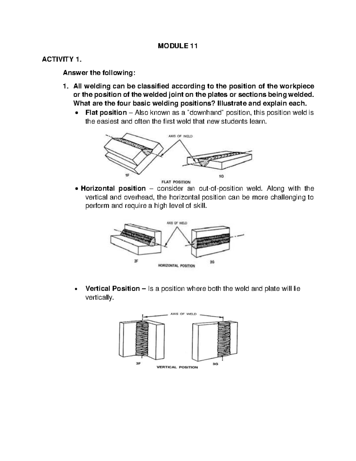 ME Shop Module 11 Activity 1 - MODULE 11 ACTIVITY 1. Answer the ...