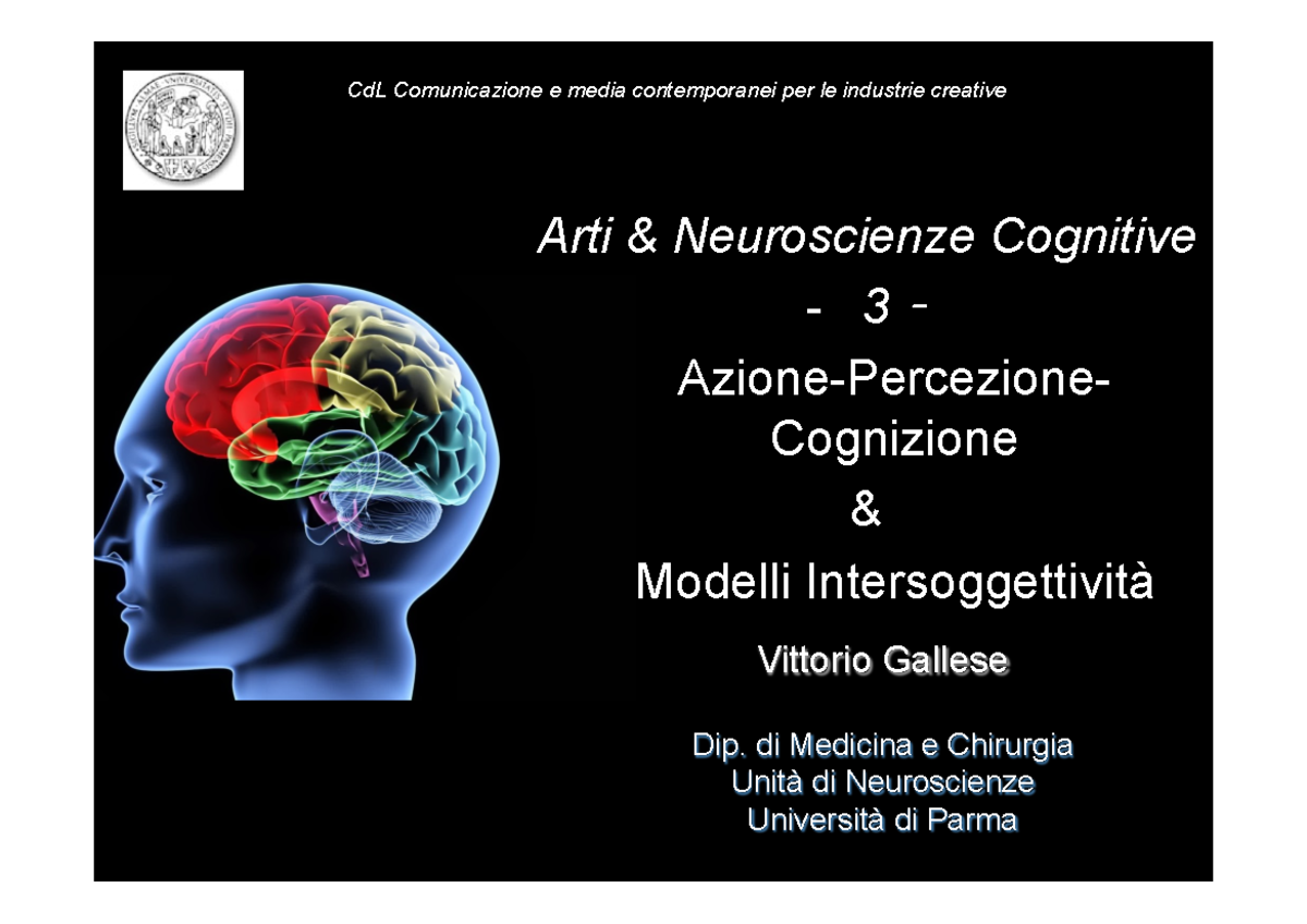 Arte Neuroscienze 3 - slide elly - Arti & Neuroscienze Cognitive / 3 3 ...
