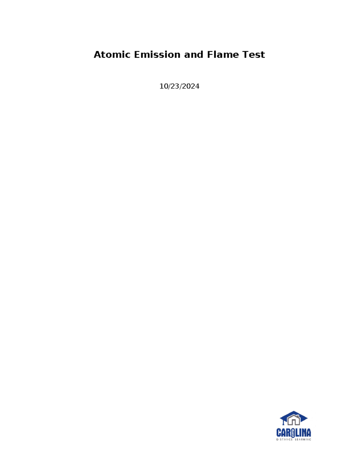 Atomic Emission and Flame Test Lab Questions - Atomic Emission and ...