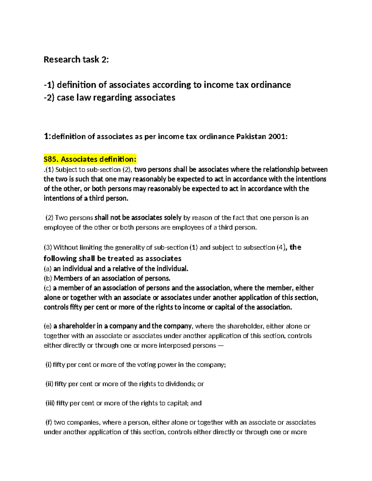 Research task 2 - helpful - Research task 2: -1) definition of ...