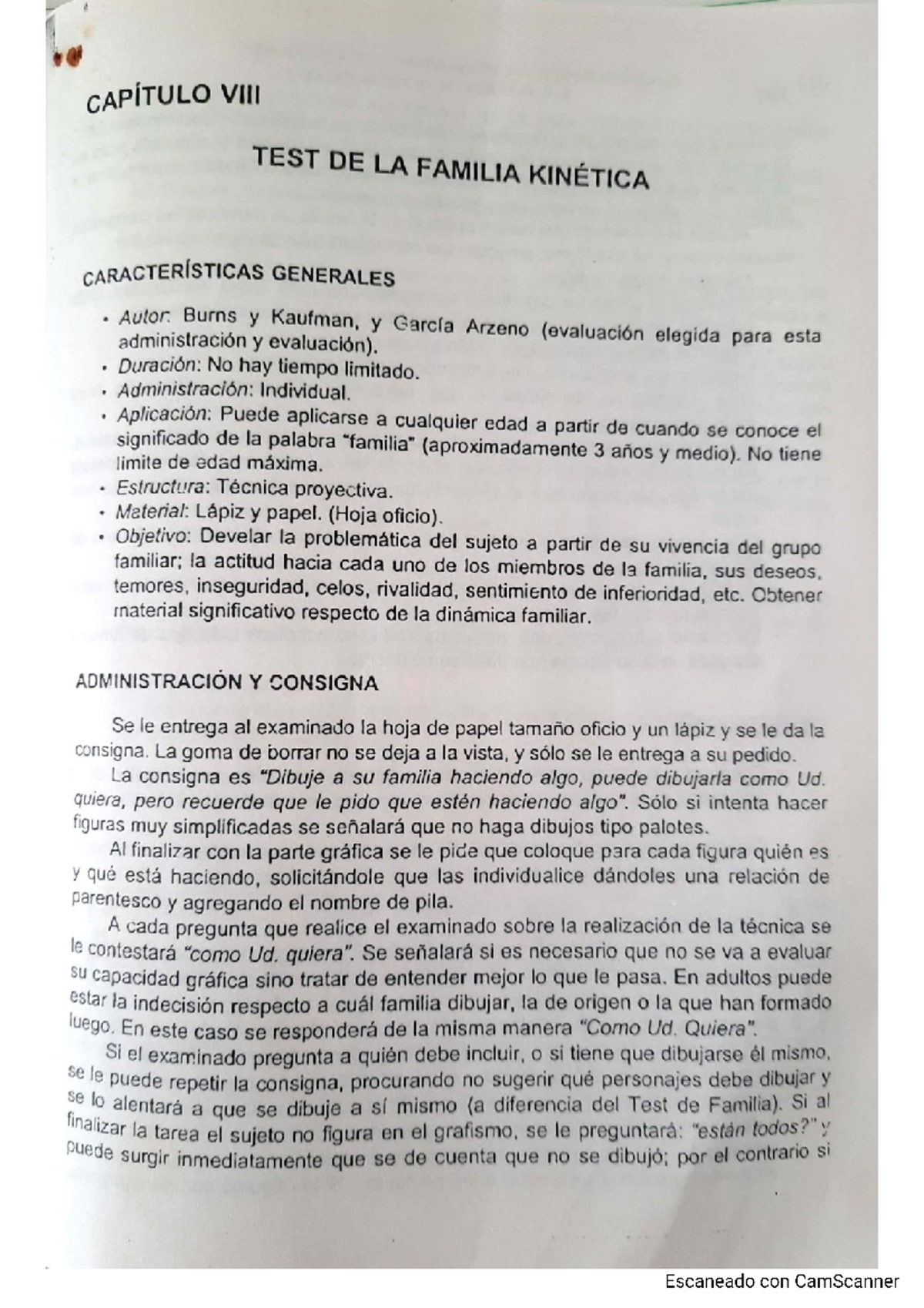 Familia Kinètica - pARA ESTUDIANTES DE PSICOLOGIA - CAPÍTULO TEST DE LA ...