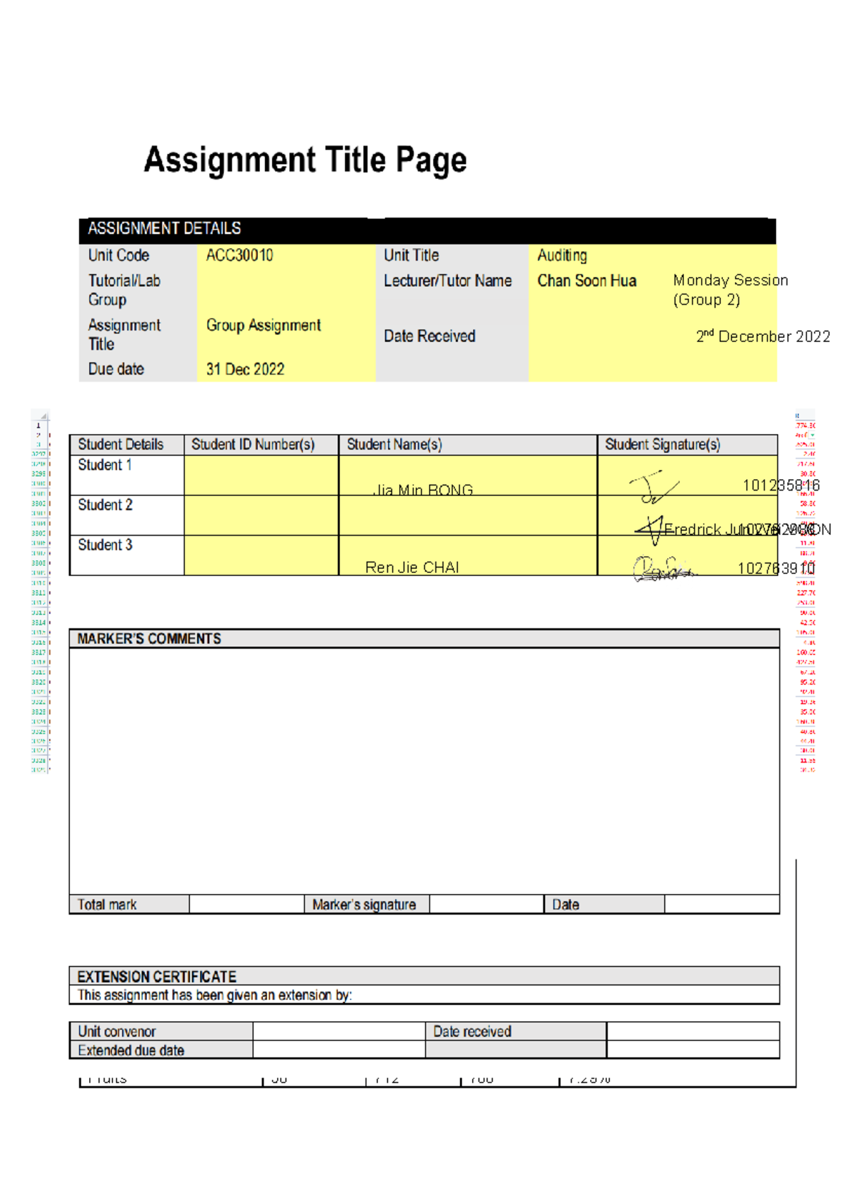 ACC30010 Group Assignment SEP SEM 2 2022 (1) - A1. Analysis of ...