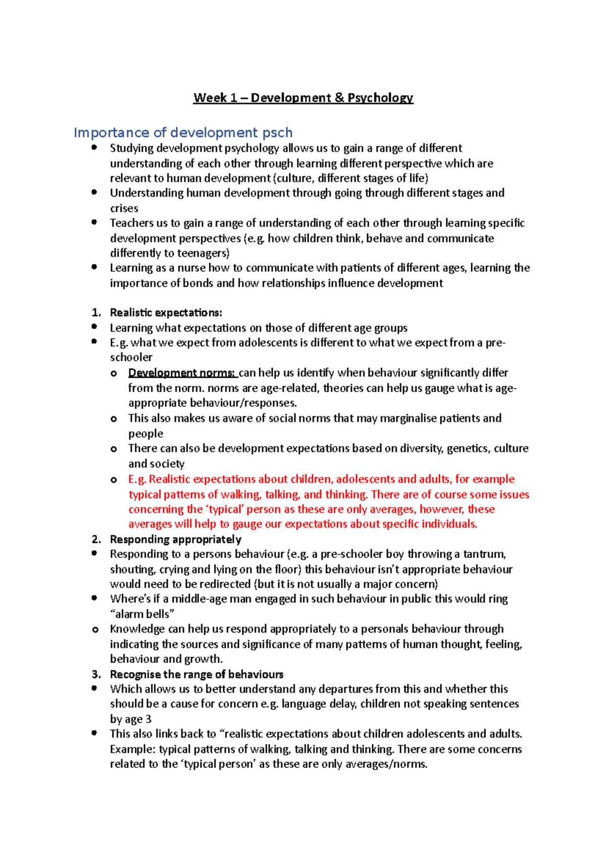 Week 1- development psch - Week 1 – Development & Psychology Importance ...