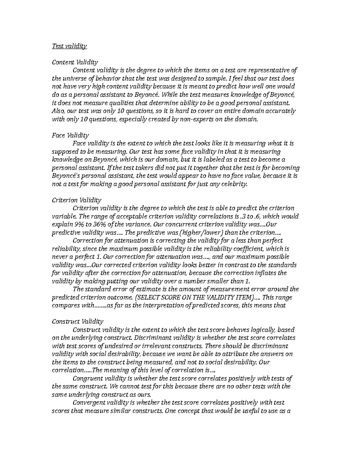 Test Validity Notes Test Validity Content Validity Content Validity test-validity-notes-test-validity-content-validity-content-validity