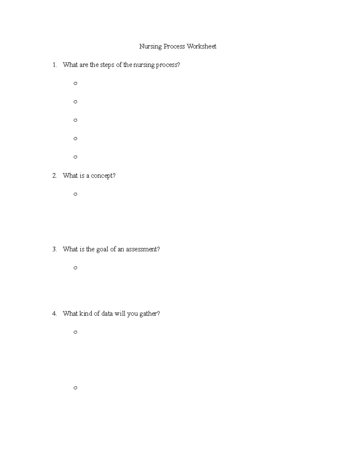 Nursing Process Worksheet- Mary Winton- Nursing Pathophysiology ...