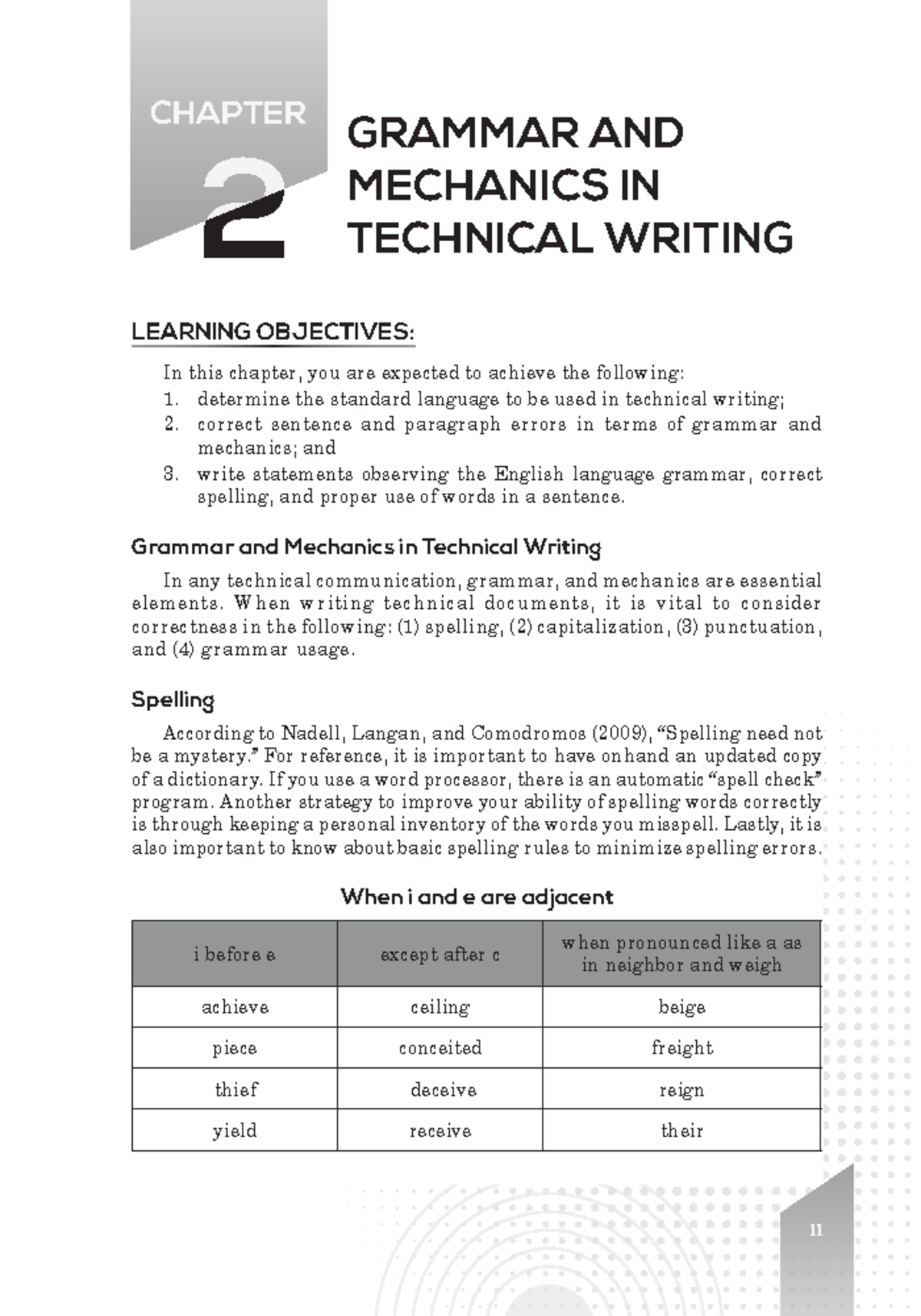 Chapter 2 Grammar and Mechanics in Technical Writing - GRAMMAR AND ...