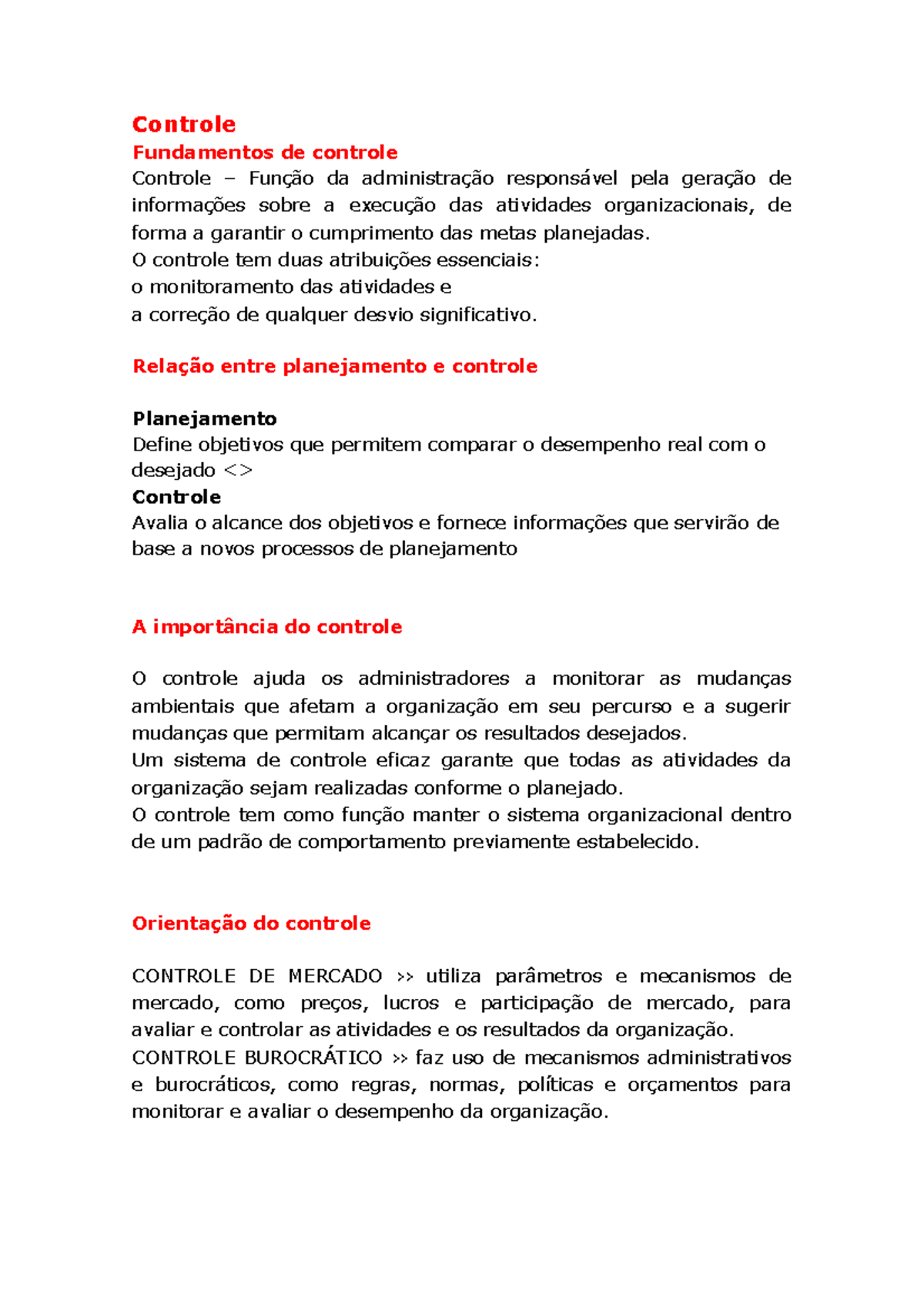 Controle de empresas - Controle Fundamentos de controle Controle ...