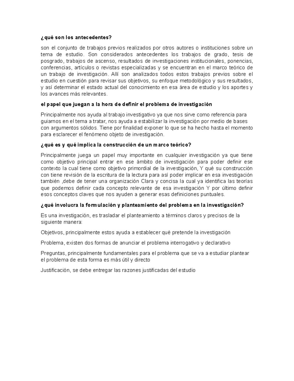 Qué son los antecedentes - ¿qué son los antecedentes? son el conjunto ...