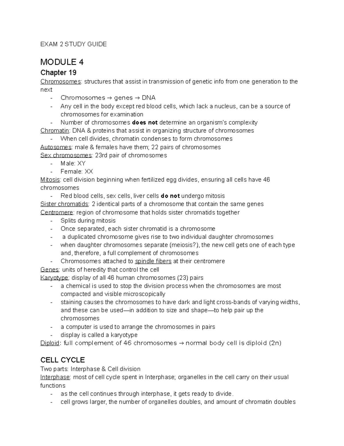 Module 4 5 - Lecture notes 4-5 - EXAM 2 STUDY GUIDE MODULE 4 Chapter 19 ...