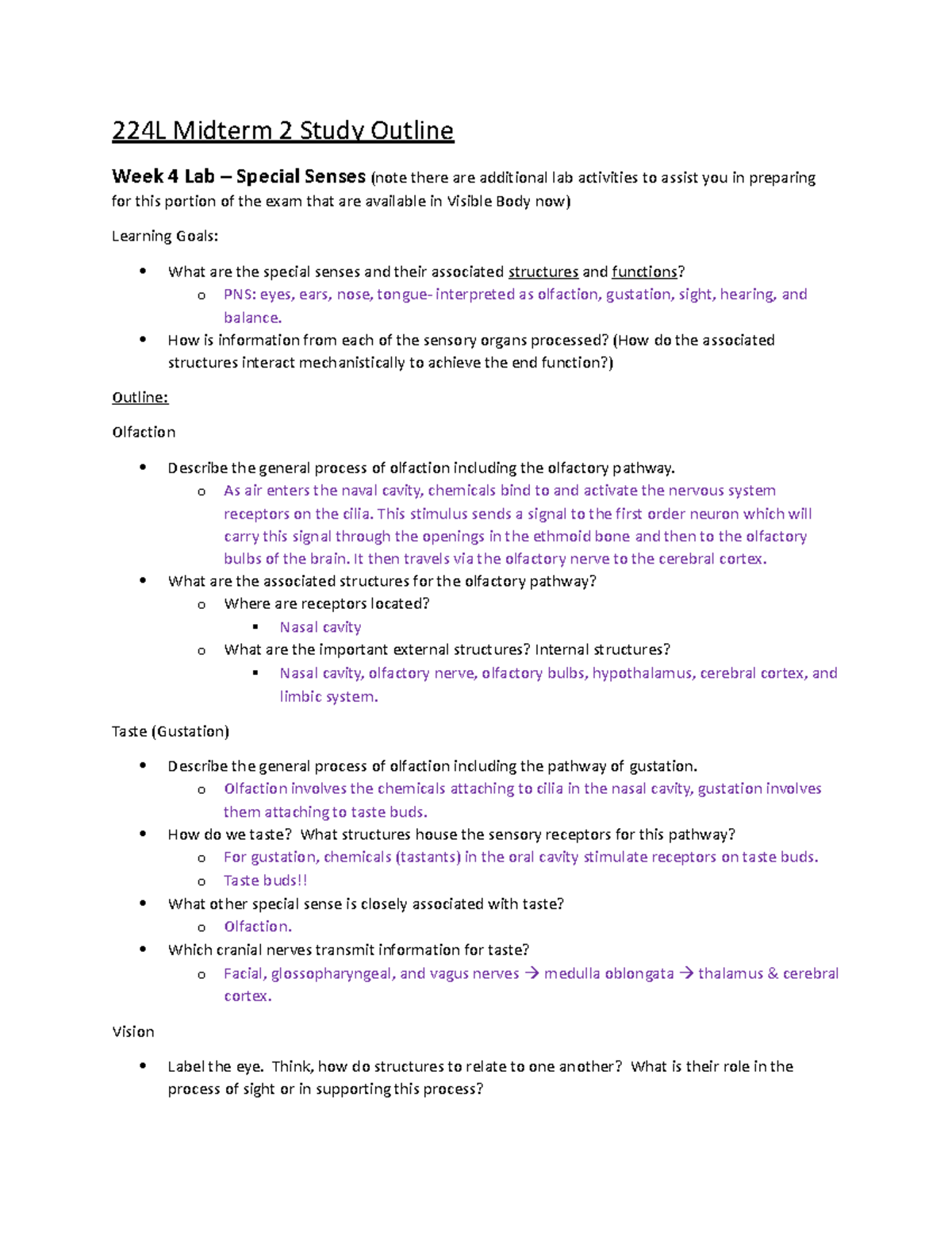 Midterm 2 Study Outline - 224L Midterm 2 Study Outline Week 4 Lab ...