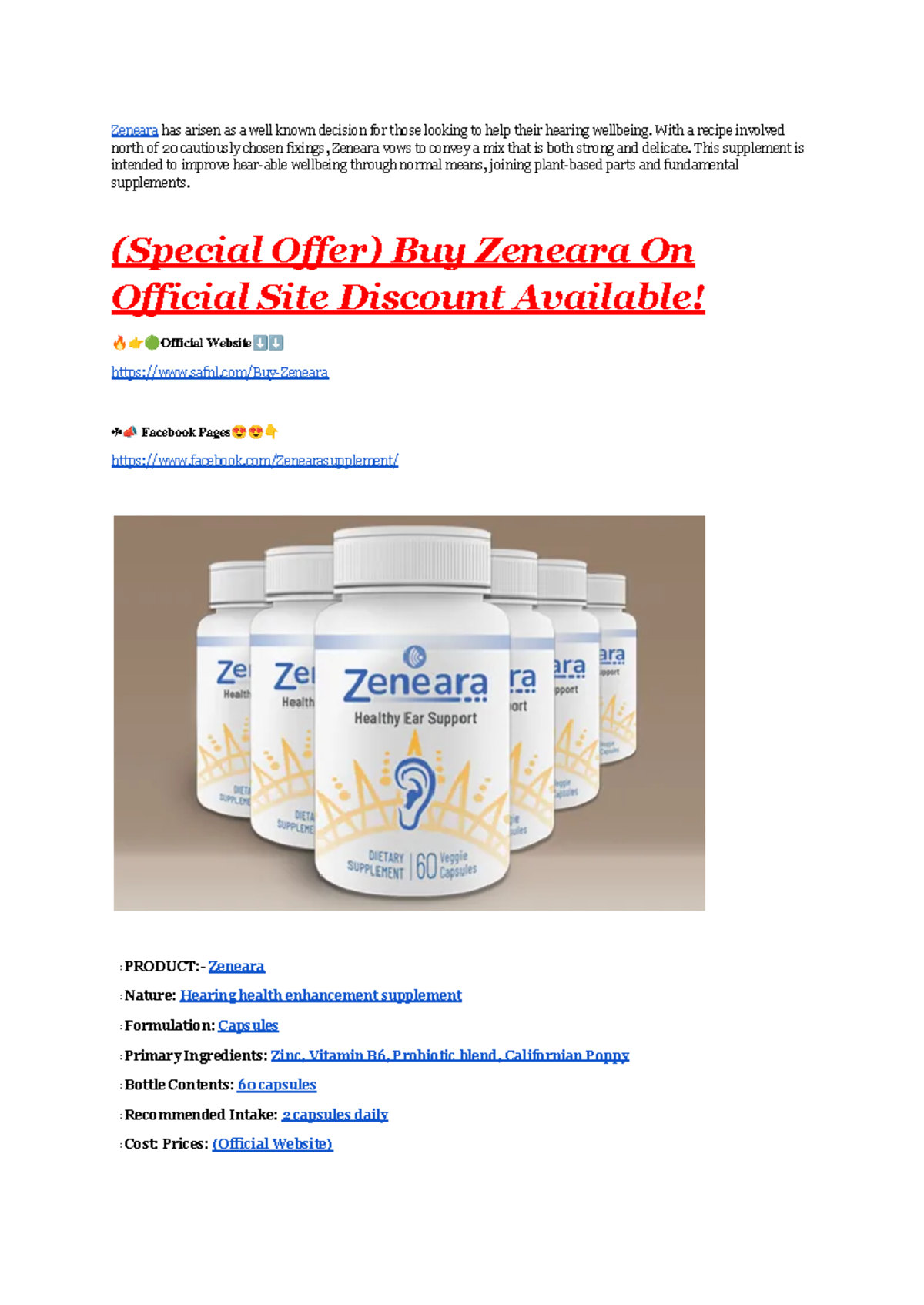 Zeneara USA Reviews Uses, Side Effects, and Price - Zeneara has arisen ...