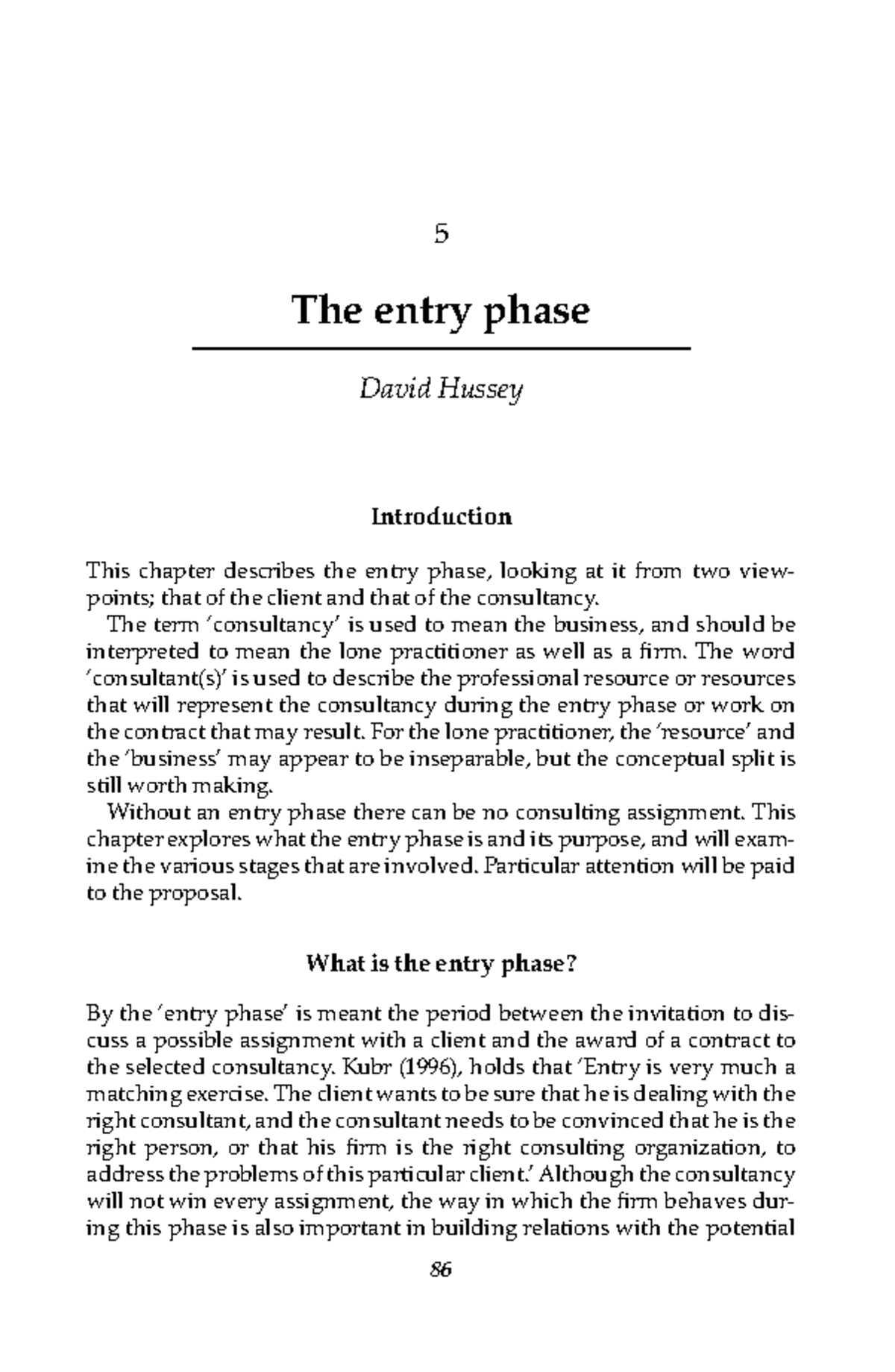 Entry Phase - 5 The entry phase Introduction This chapter describes the ...