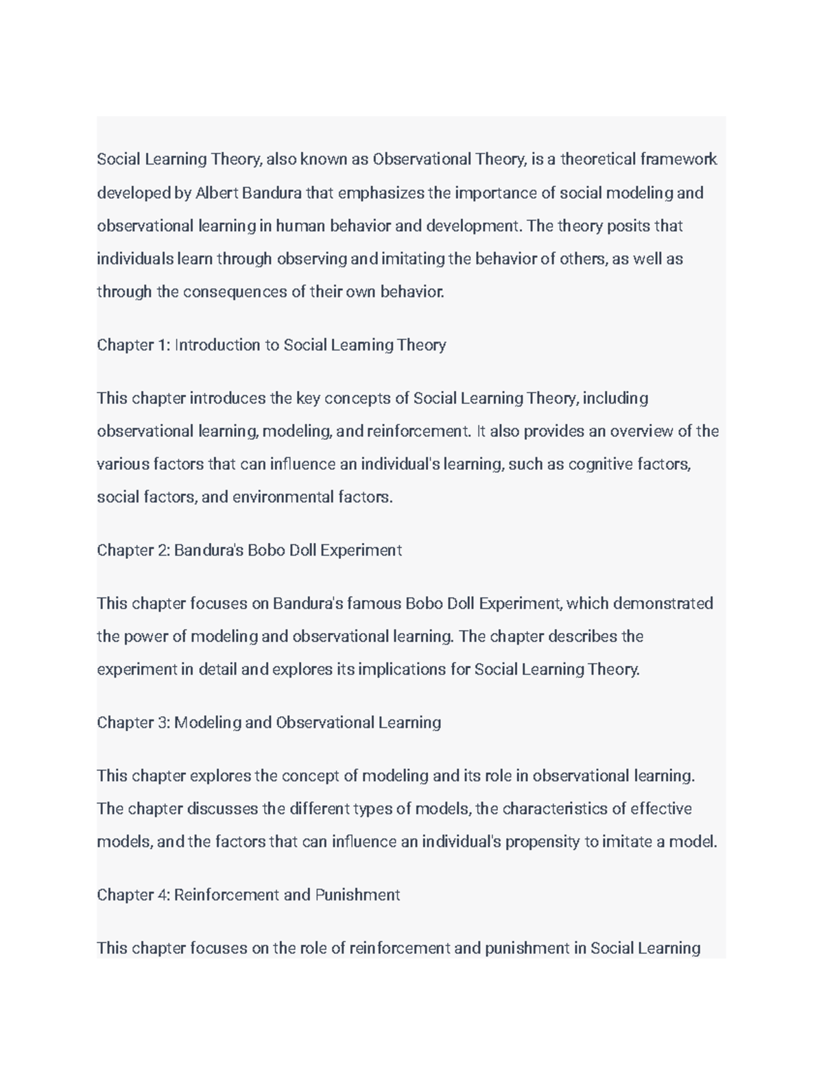 Human Development - Social Learning Theory, also known as Observational ...