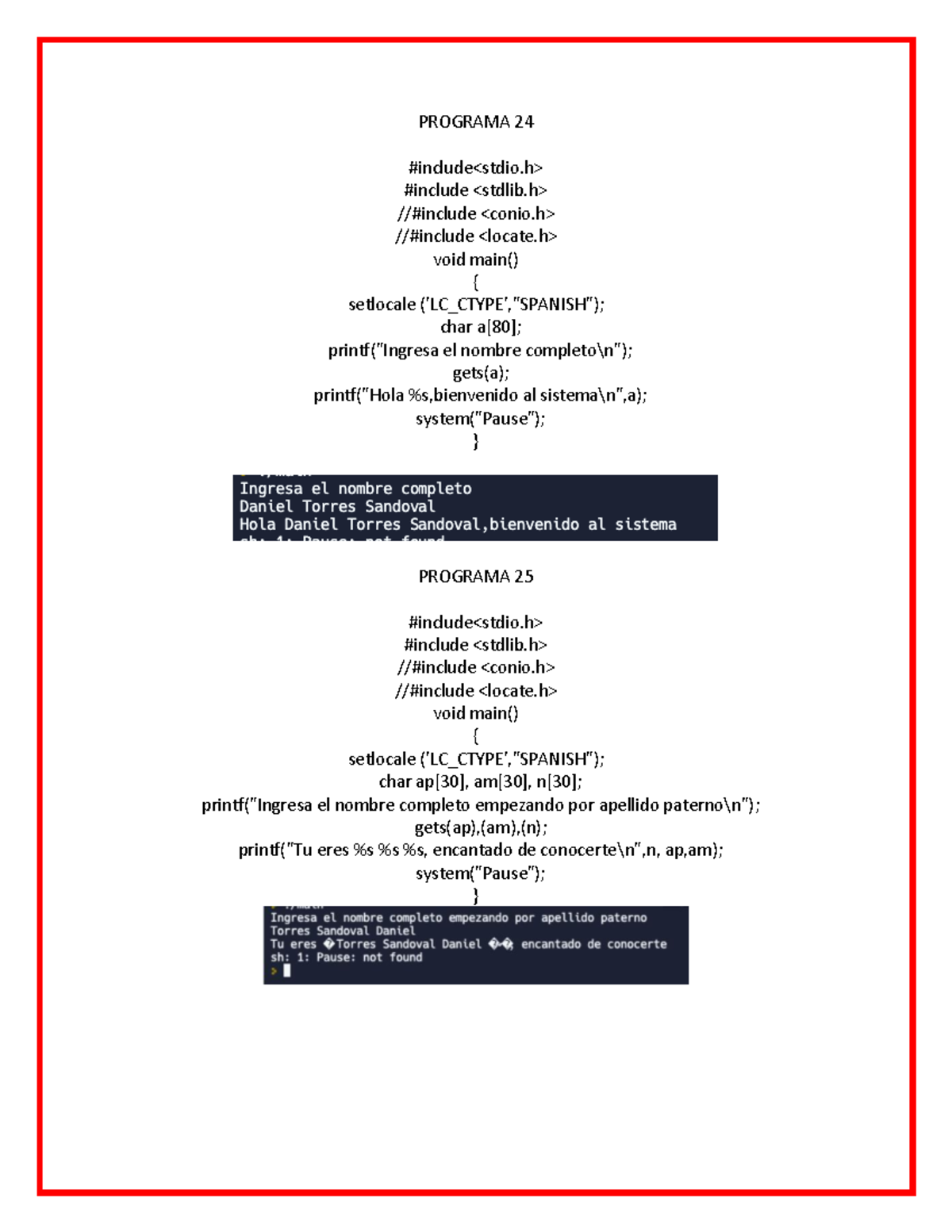 Programa 24-26 - PROGRAMA 24 #include #include //#include - Studocu