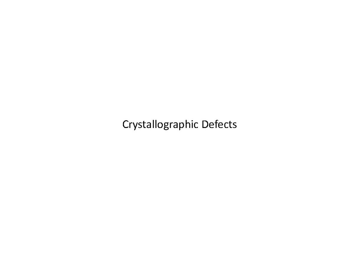 5-Crystallographic defects Point, and geometrical-12-01-2024 ...